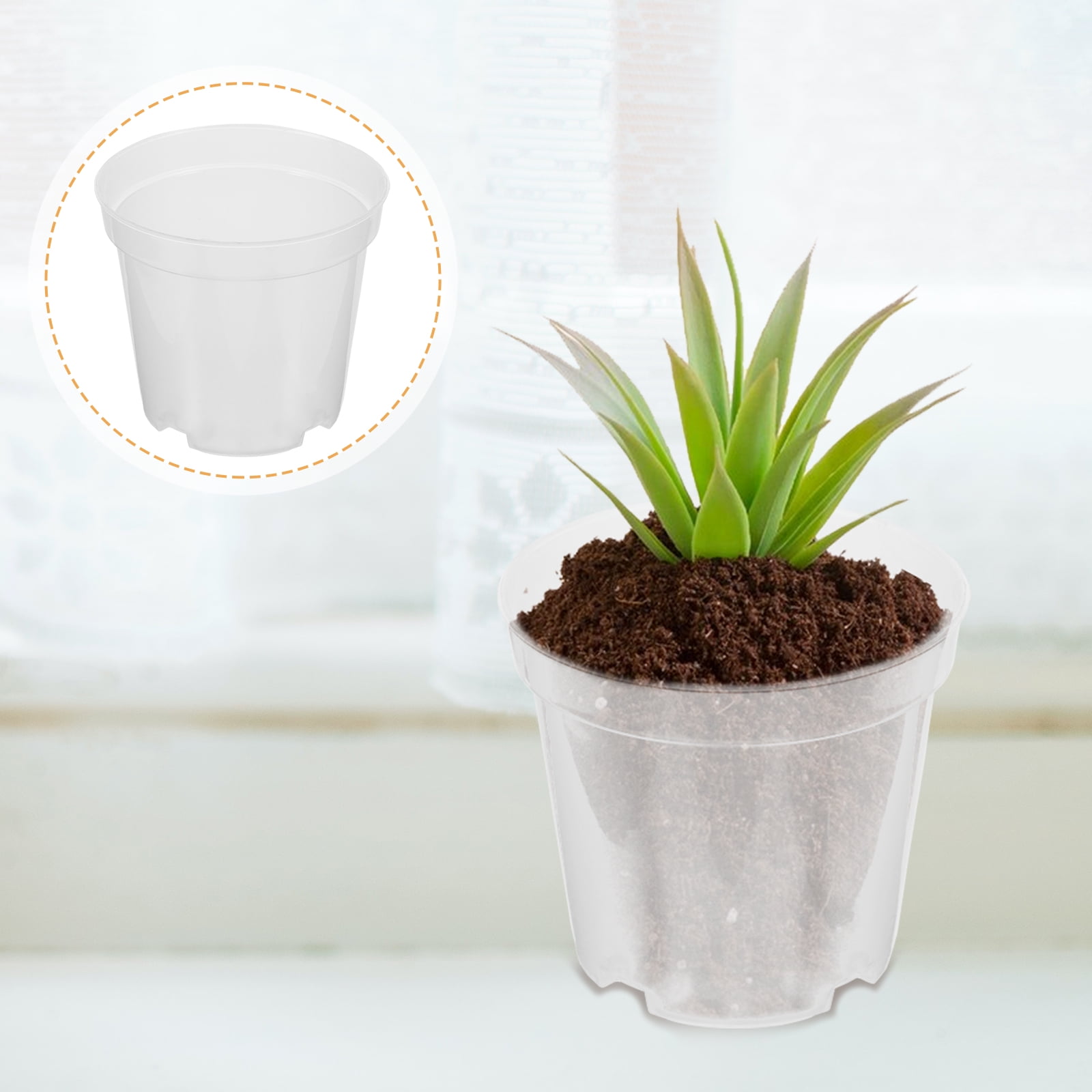 Homoyoyo Transparent Plastic Plant Pots for and Landscaping, 30 Pieces ...