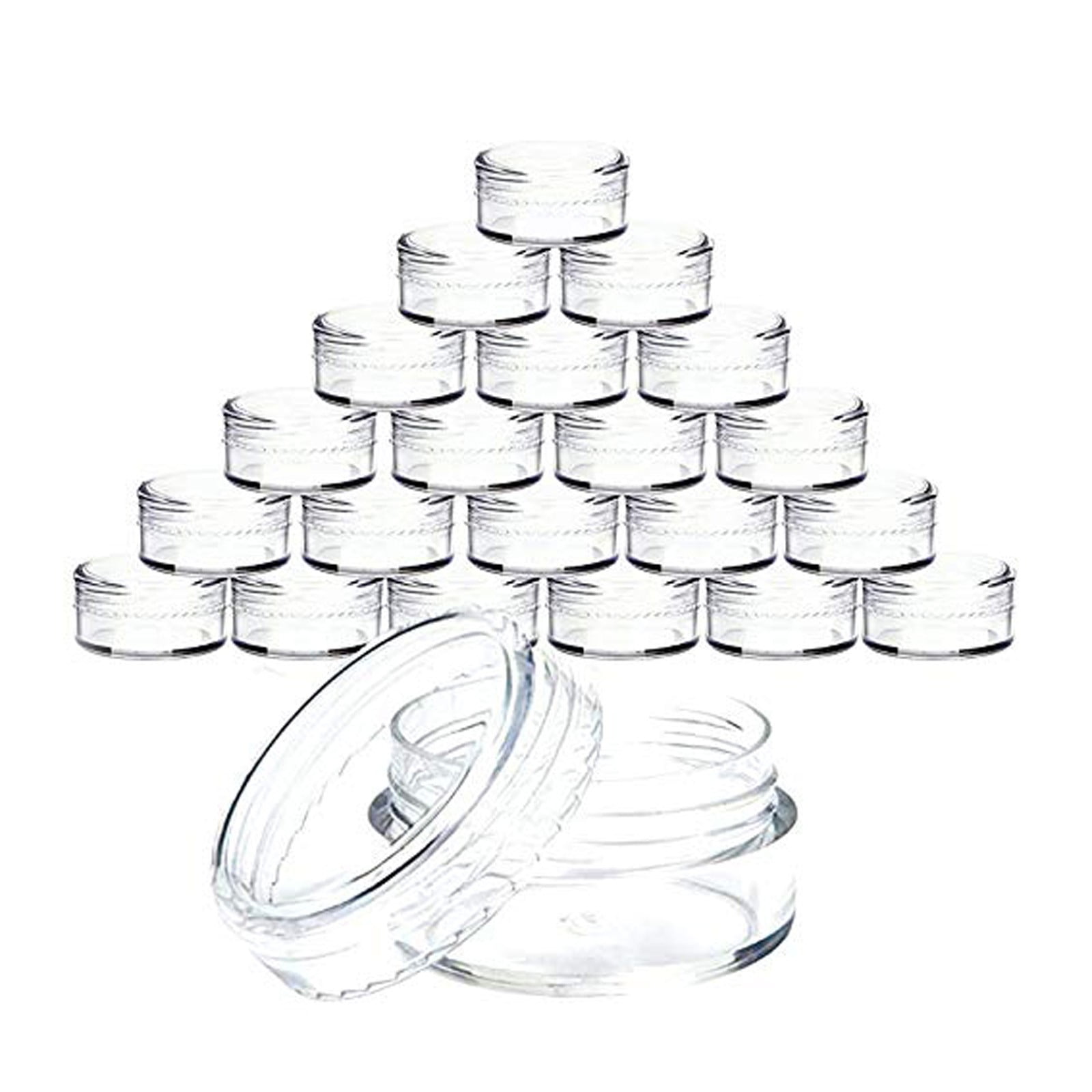Clear pcs Jar Empty Sample 100 Cases for Covers with Container Small ...