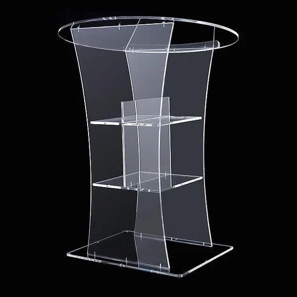 Clear rostrum led bar speaker pulpit podium table furniture crystal ...
