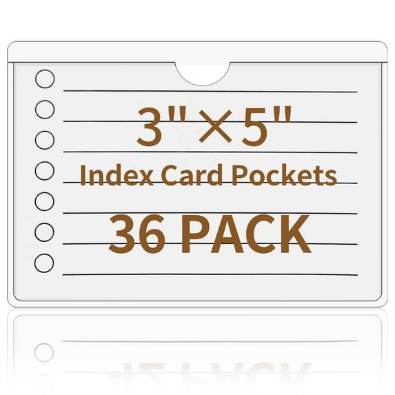 Storage bin labels, 36 pack clear adhesive pockets for 3x5 cards ...