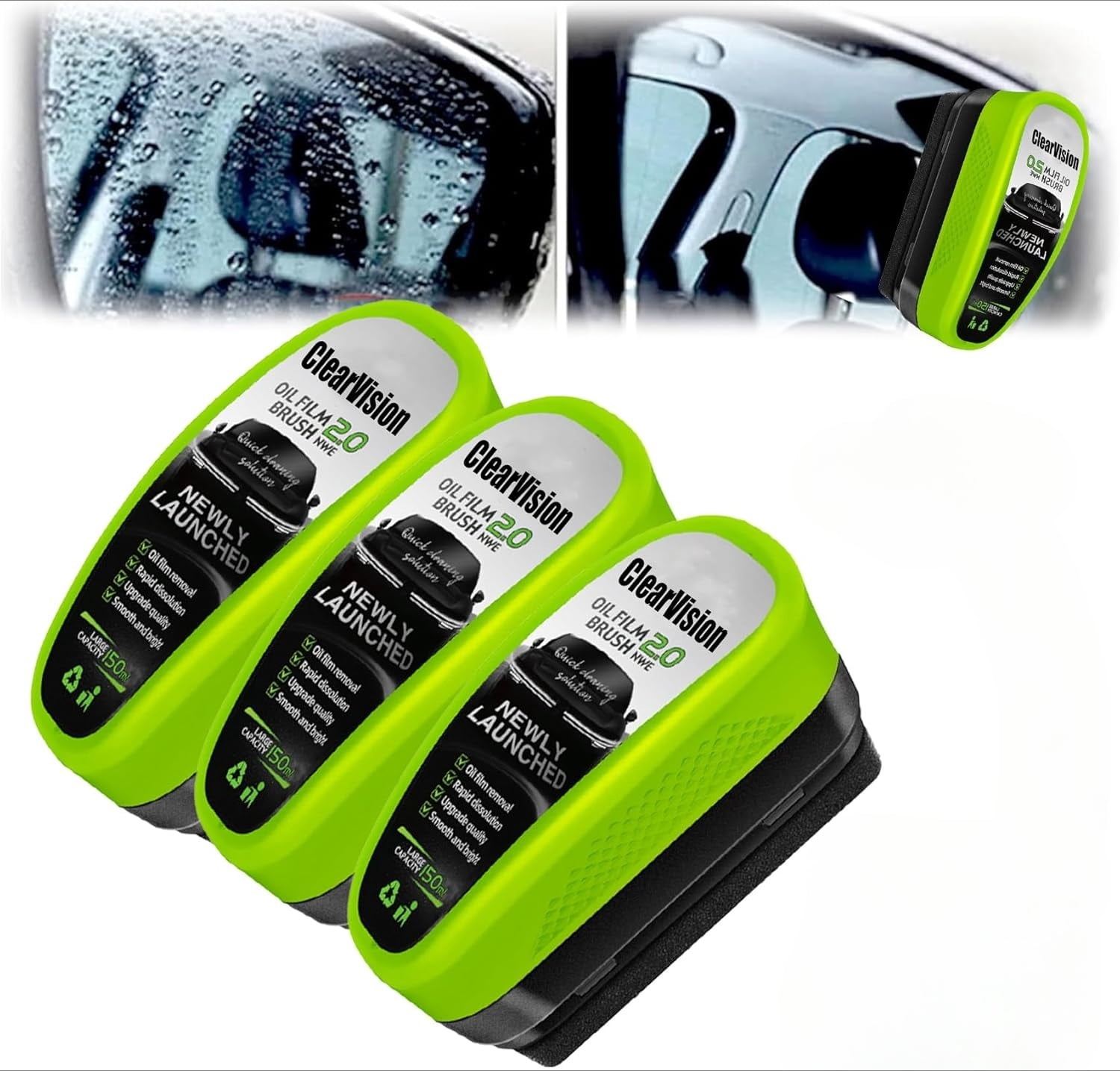 Clear vision glass cleaner, 4oz Windshield Oil Film Remover to Preserve ...