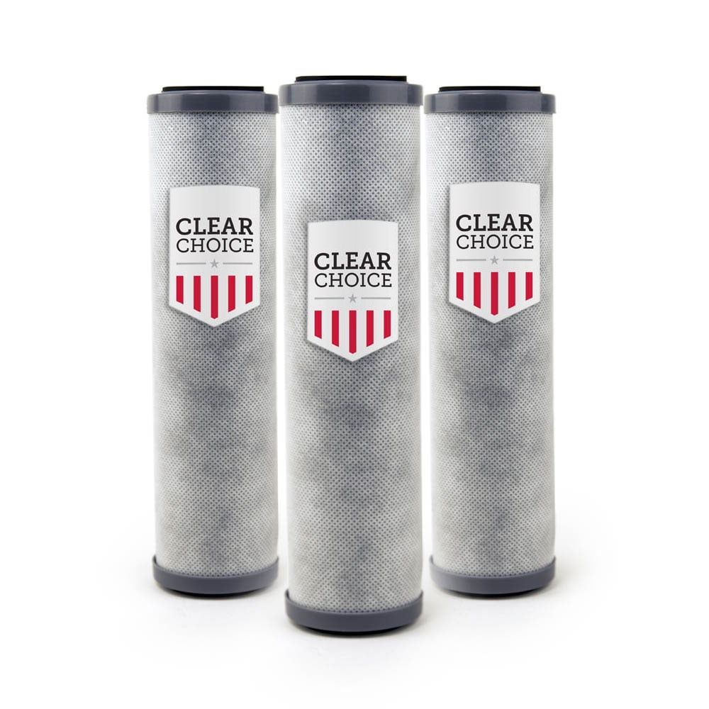 ClearChoice 10" Slimline Carbon Block Cartridge for PFOA/PFOS, VOCs, 3 ...