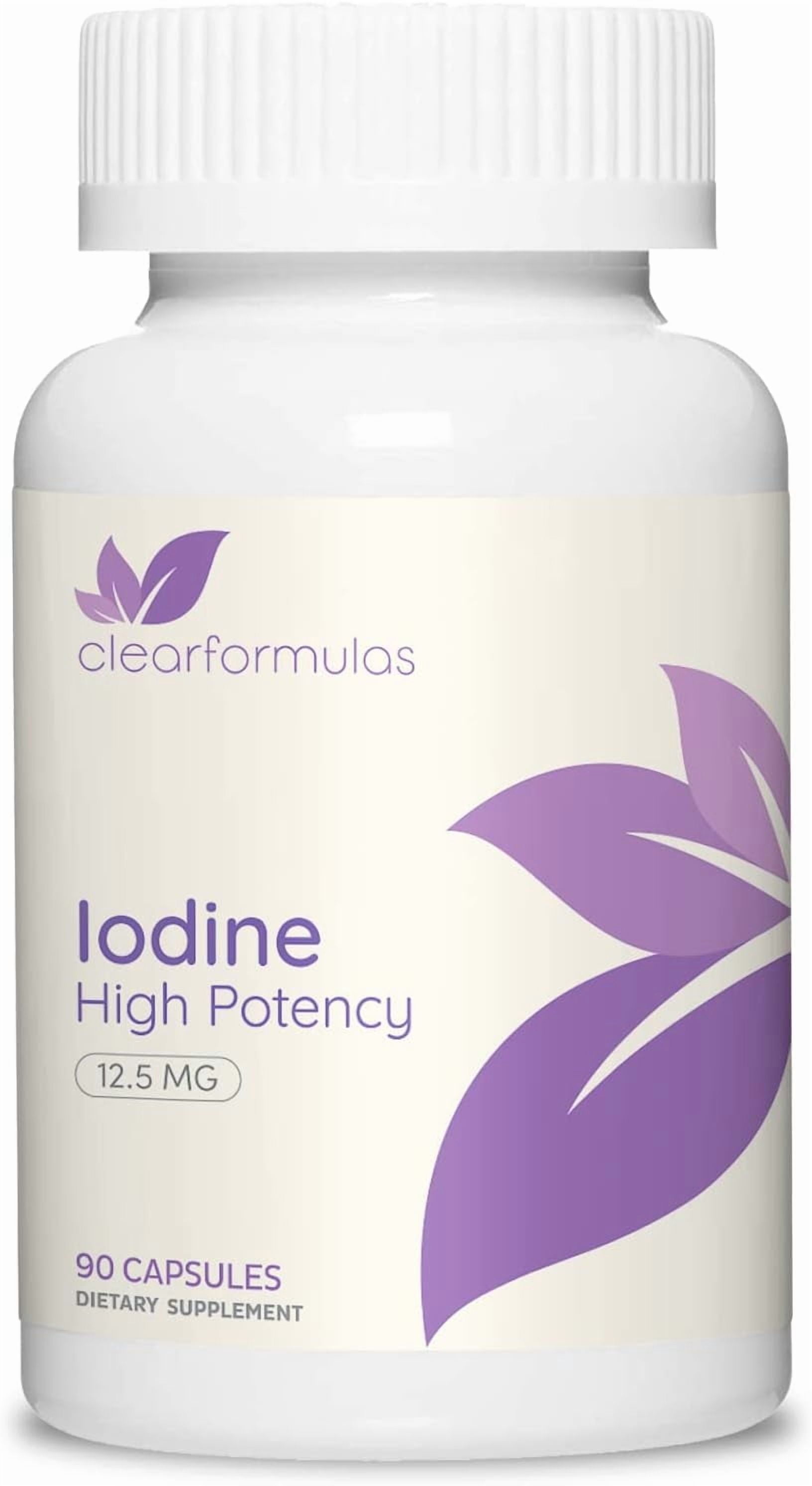 Clear Formulas, Potassium Iodide & Iodine Capsules, 12.5 mg, 90 ct ...