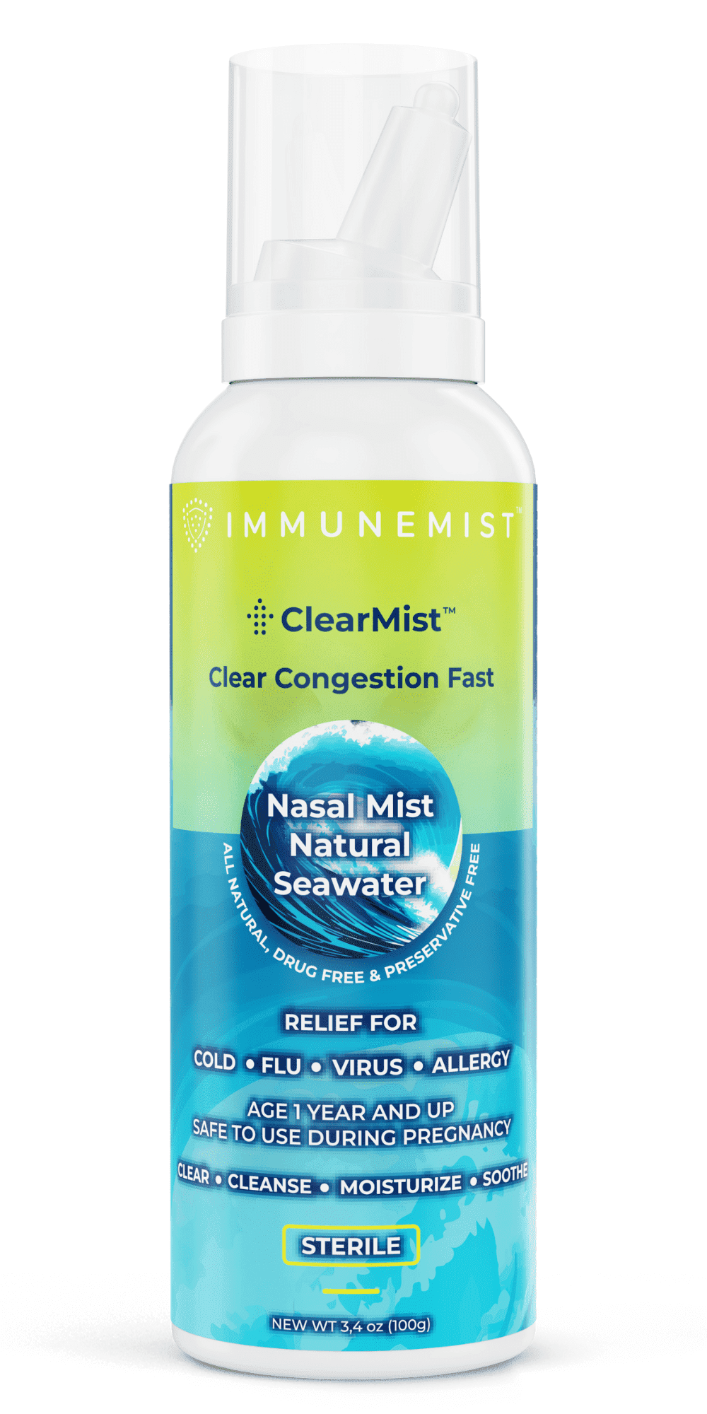 ClearMist™ Natural Seawater Nasal Spray for Congestion Relief ...