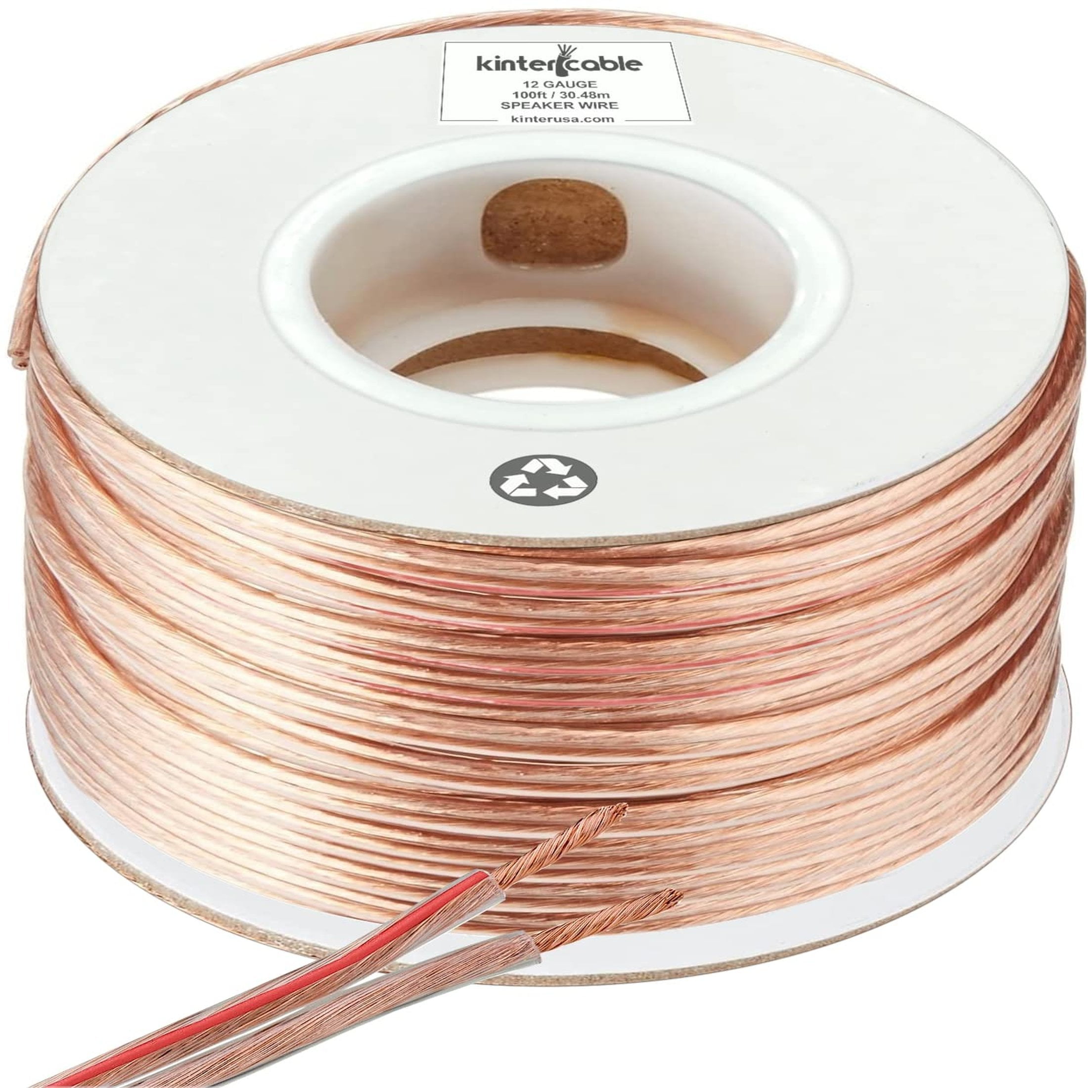ClearSound 100ft 12-Gauge Stereo Speaker Wire for Home and Car Audio ...