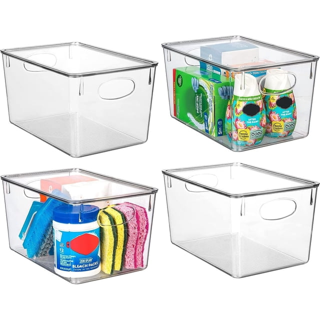 ClearSpace Plastic Storage Bins With lids Perfect Kitchen Organization ...