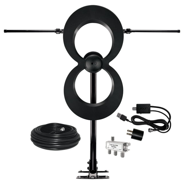 ClearStream MAX-XR COMPLETE HDTV Antenna, Jolt Switch Amplifier, 20 ...