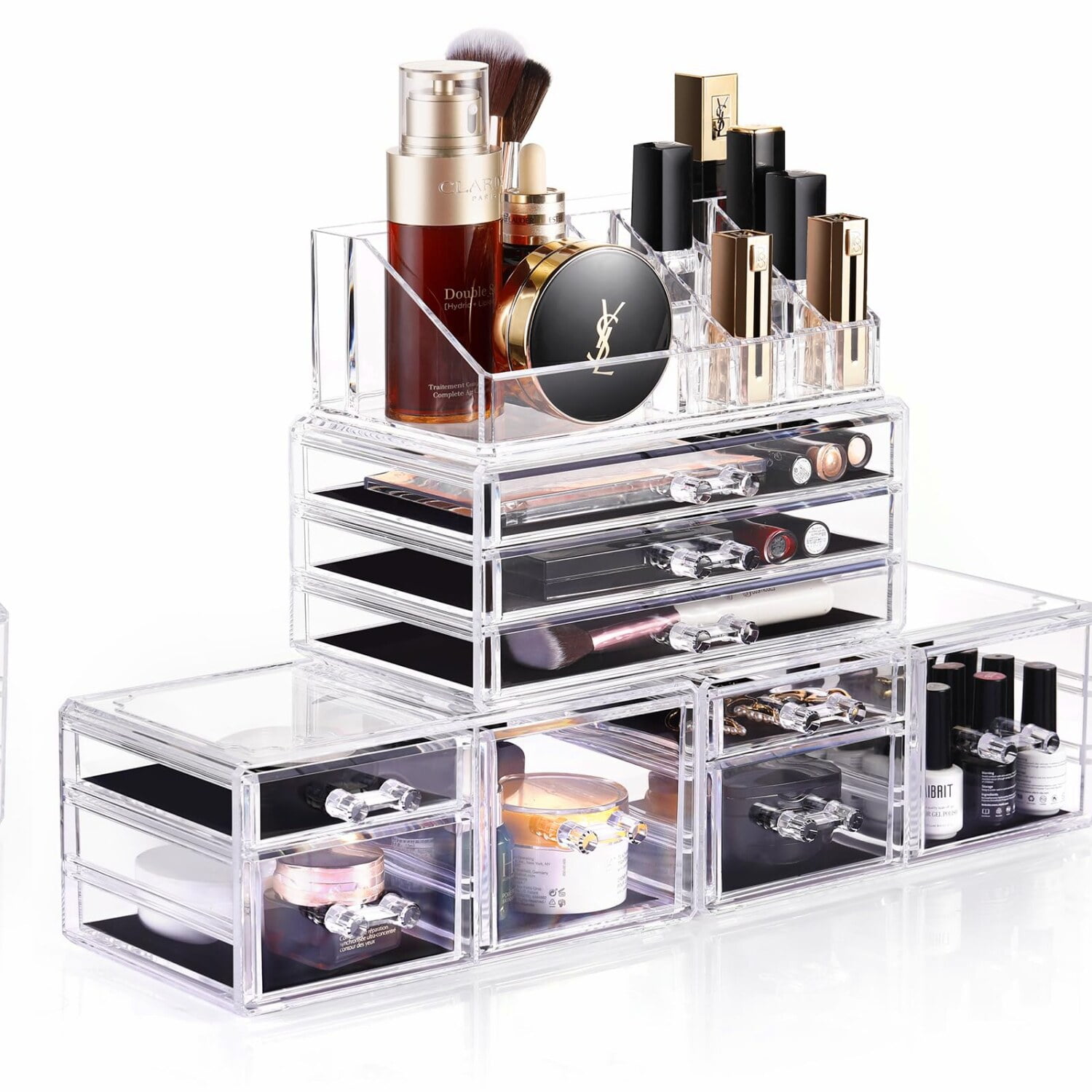 ClearView 9-Drawer Acrylic Makeup Organizer - Stackable Storage for ...