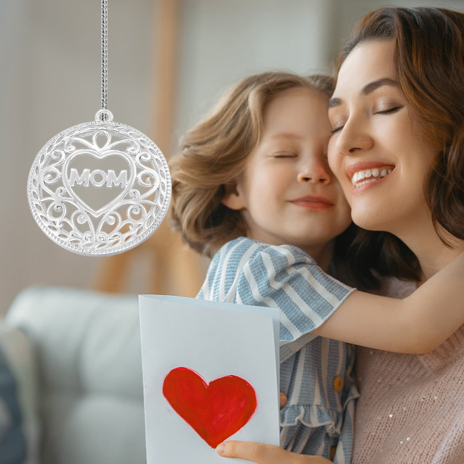 Clearanc Itime！Etsjal "MOM" Heart Keepsake Jewelry Personalized For Mom ...