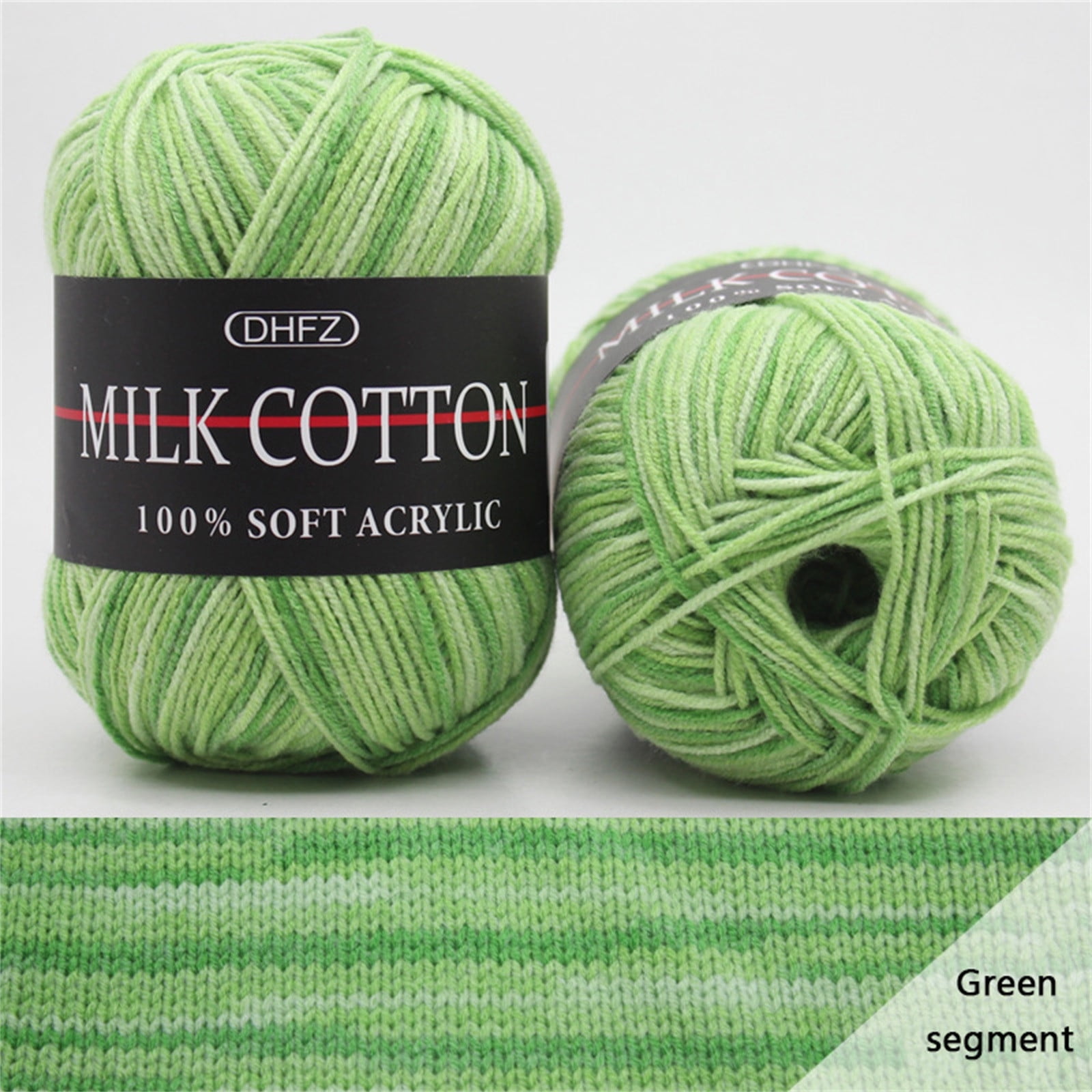 Boovnll Cotton Yarn, Multicolor Milk Soft Crochet Yarn 1.7 oz, 50g for ...