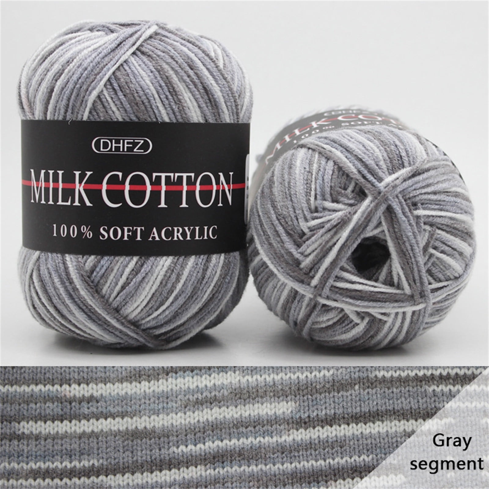 Boovnll Cotton Yarn, Multicolor Soft Crochet Yarn, 1.7 oz/50g, Knitting ...