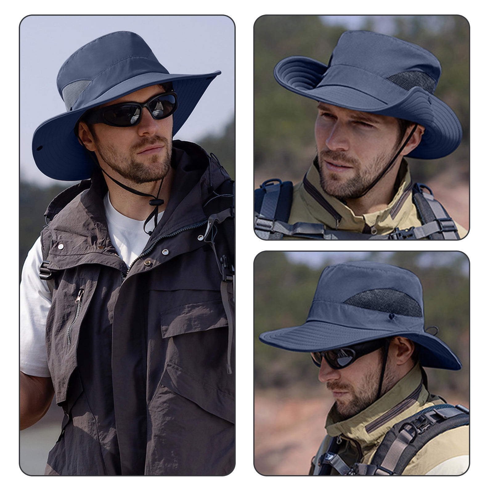 Under $1 PEONAVET Wide Brim Boonie hat,Sun Protection Fishing Hat ...