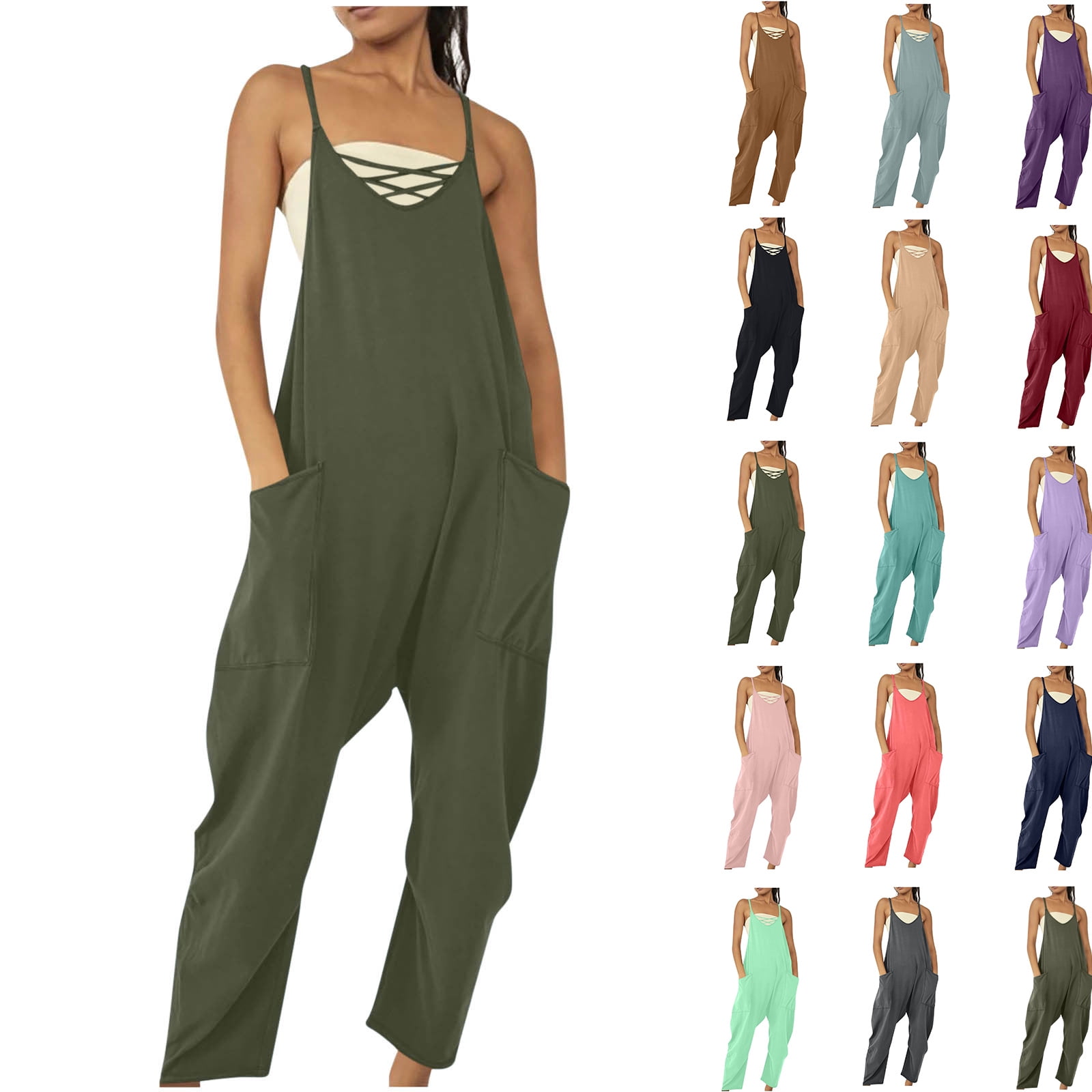 Clearance Under 10$! 2025 Jumpsuits for Women Casual Oversize Fashion ...