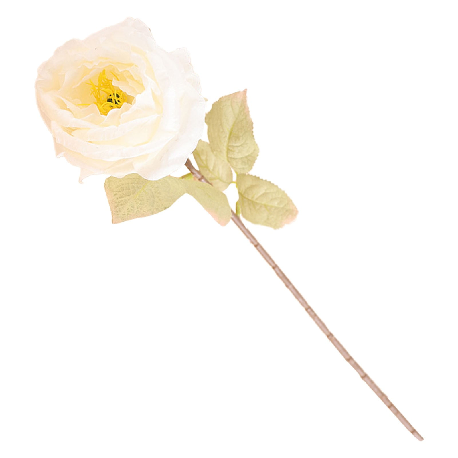 Clearance Under $10 Artificial flowers, Artificial Charred Edge Rose Fabric Single Head Rose ...