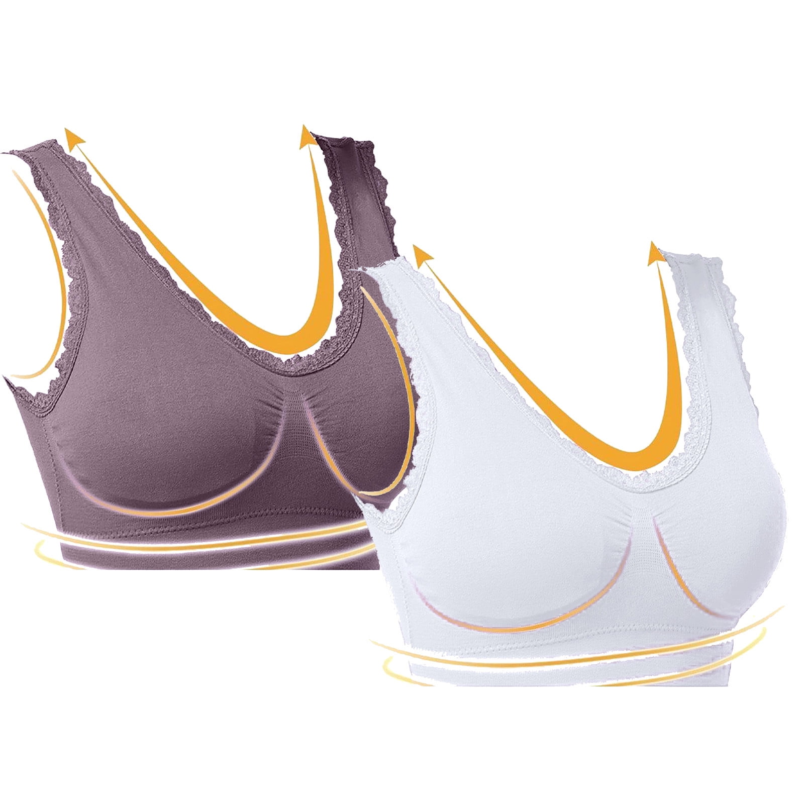 Under 10 EDHITNR 2PC Woman's Lace Splicing Glossy Comfortable ...