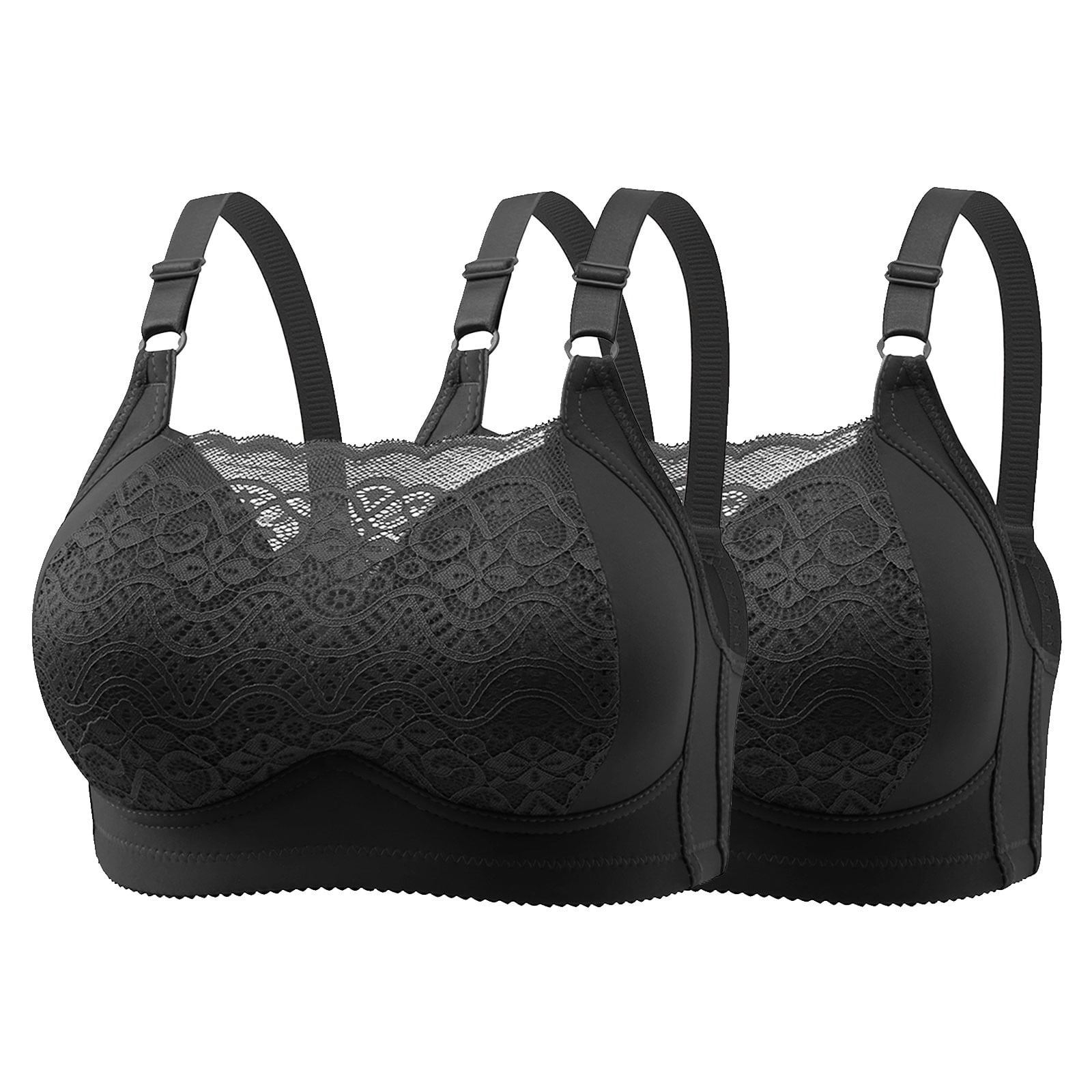 Under 10 EDHITNR 2PC Women's Bras, Woman's Embroidered Glossy ...