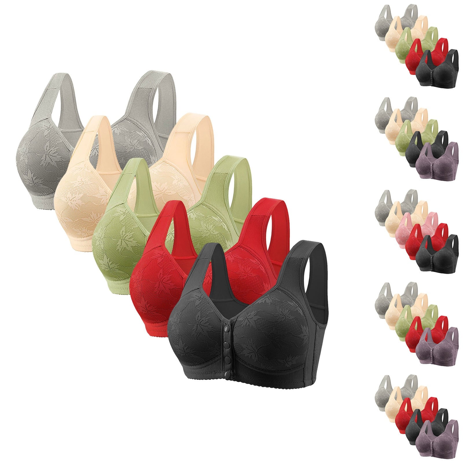 Clearance Under 10$! Fshion Suumer Plus Size Bras for Women Sexy Non ...