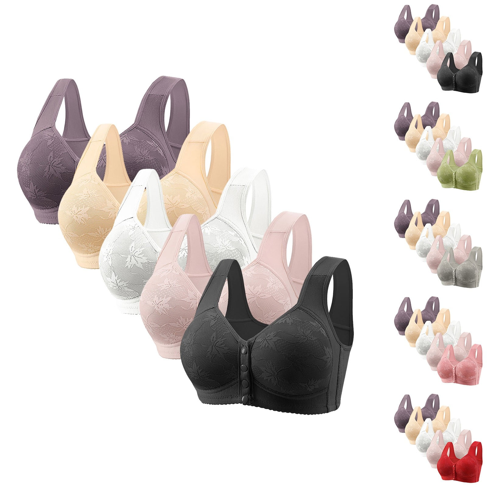 Fshion Summer Plus Size Bras for Women Sexy Non Magnetic And Non Steel ...