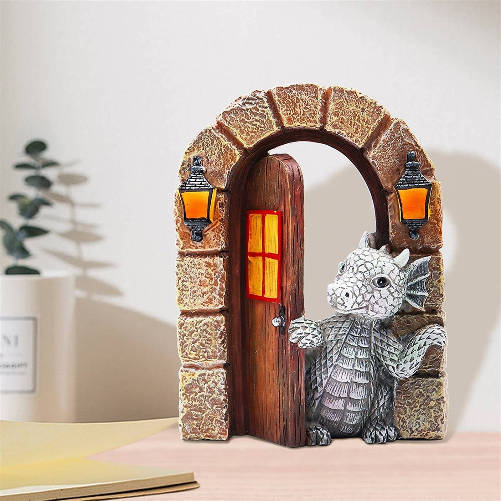 Clearance Under $10 Garden Statue Outdoor Decor Garden Dinosaur Eating ...