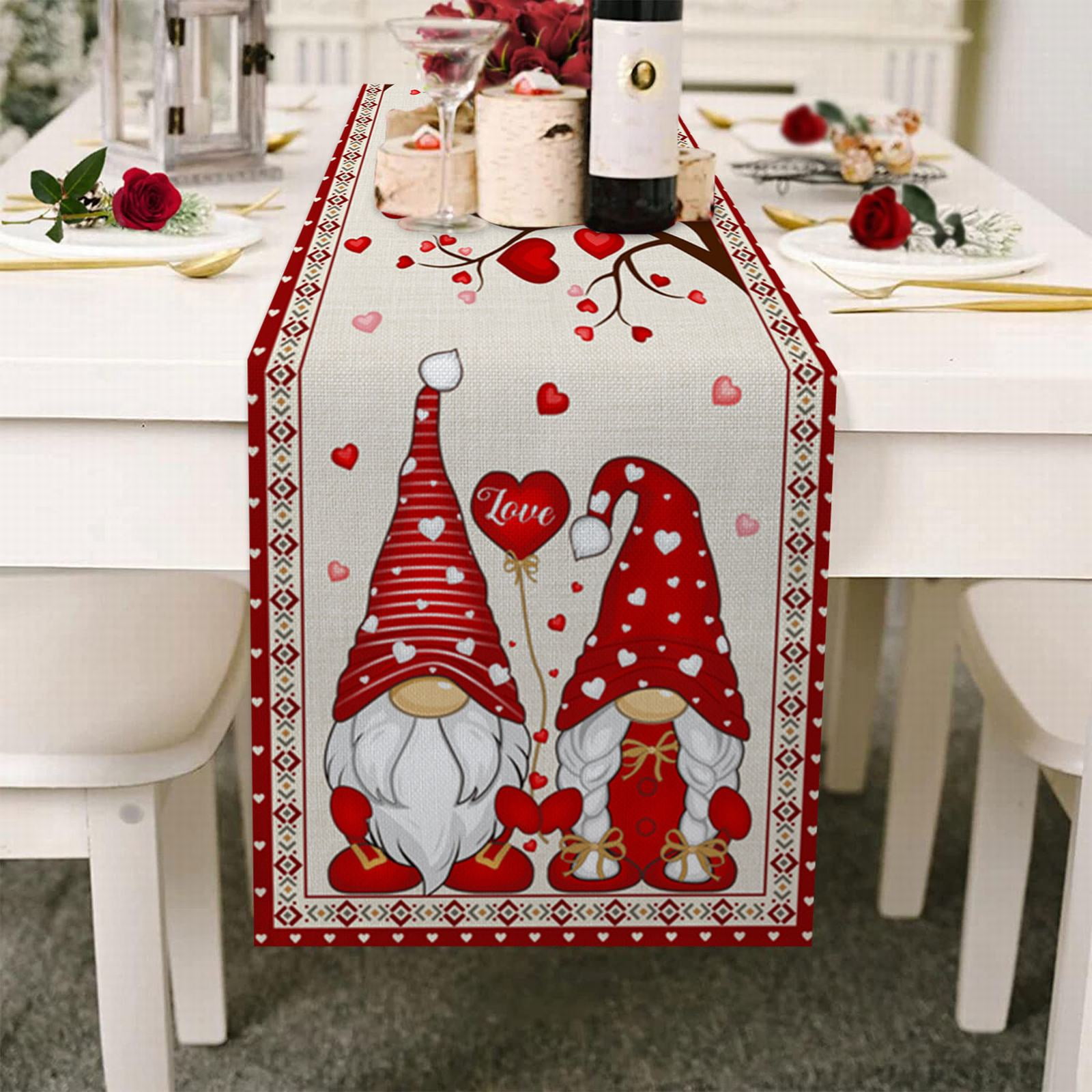 Clearance under $10! Kingtowag Table Runner, Valentine's Day Table ...