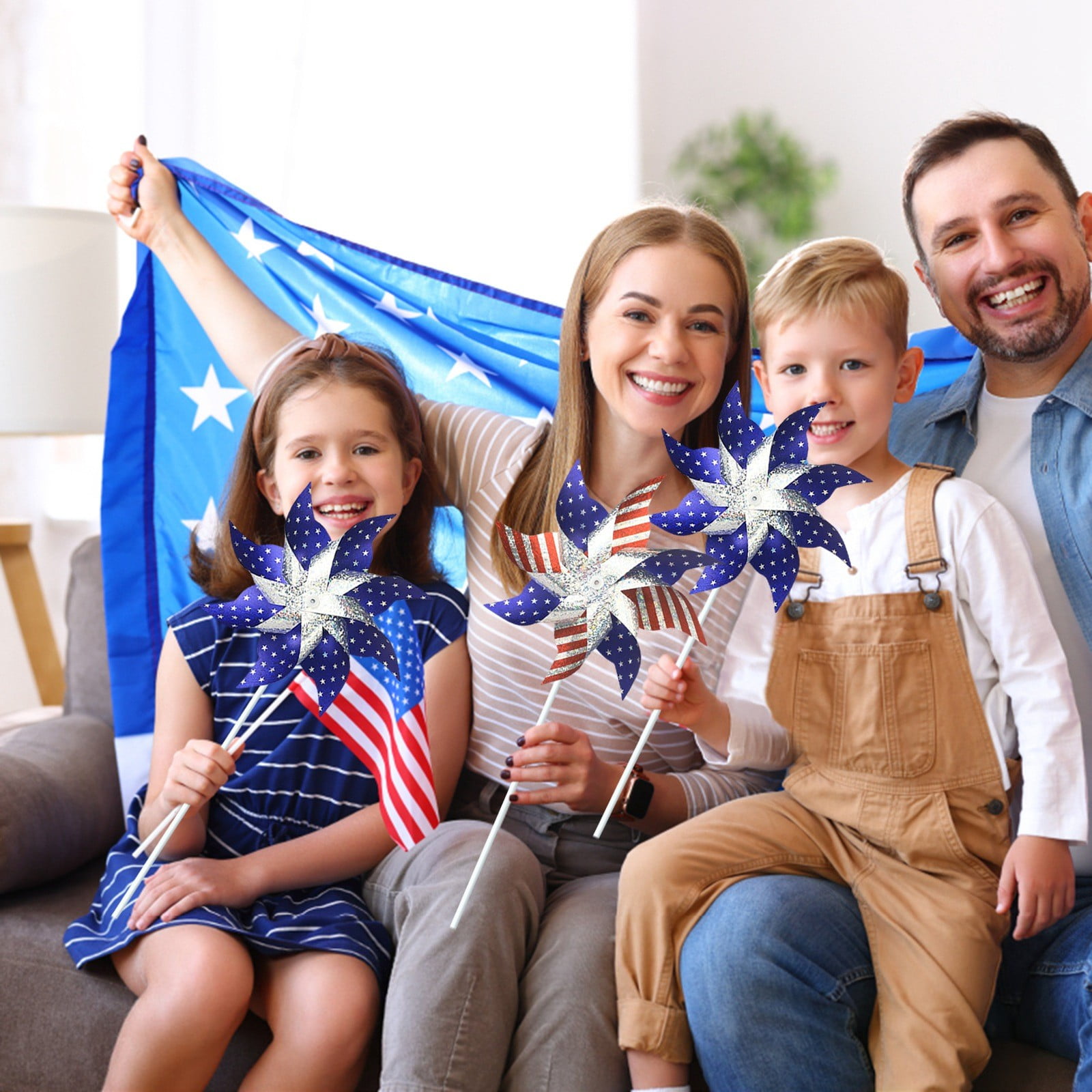 Clearance! 10 Pack Patriotic Pinwheels 4th of July Pinwheels ...