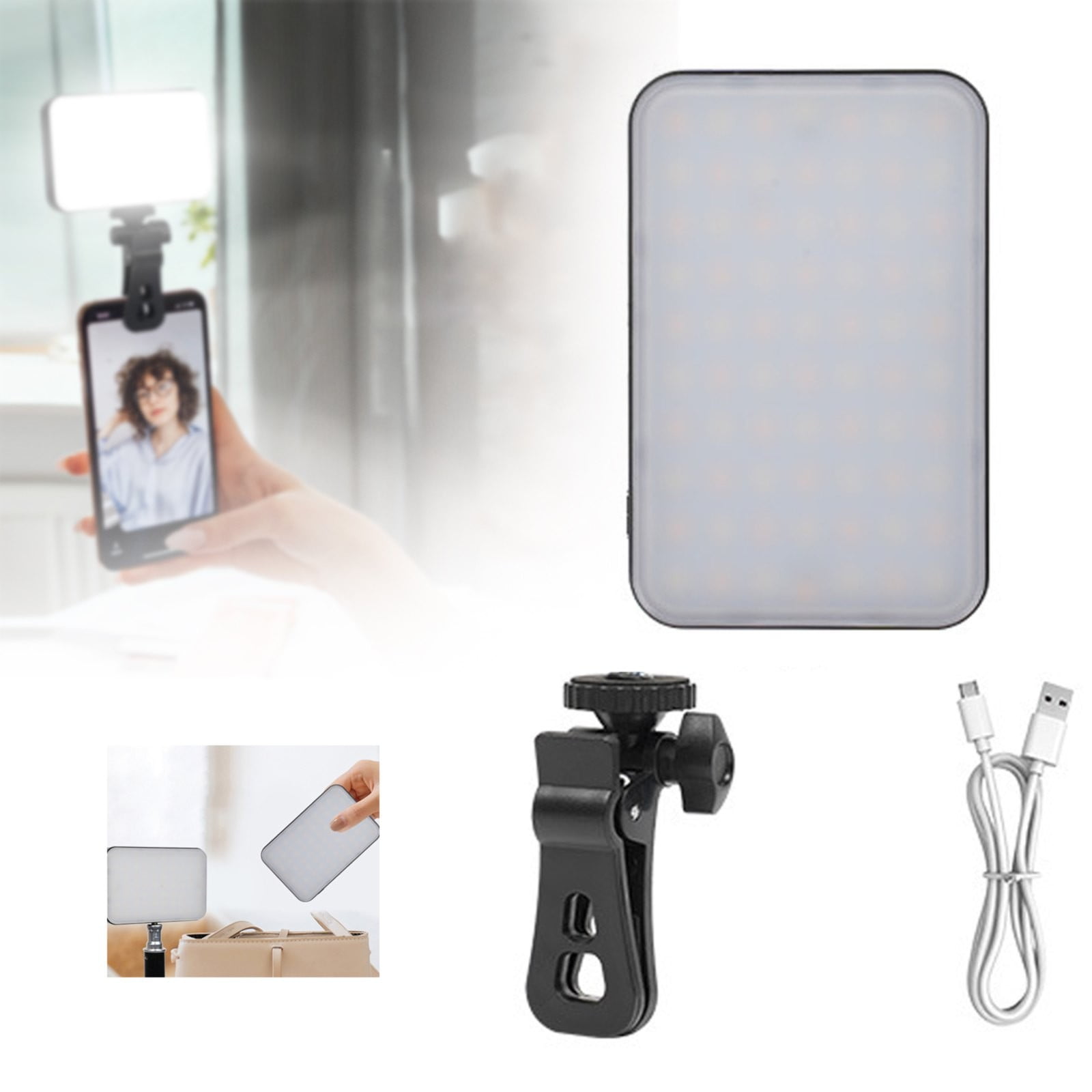 Clearance under $10 Rechargeable Selfie Light and Phone Light Clip ...