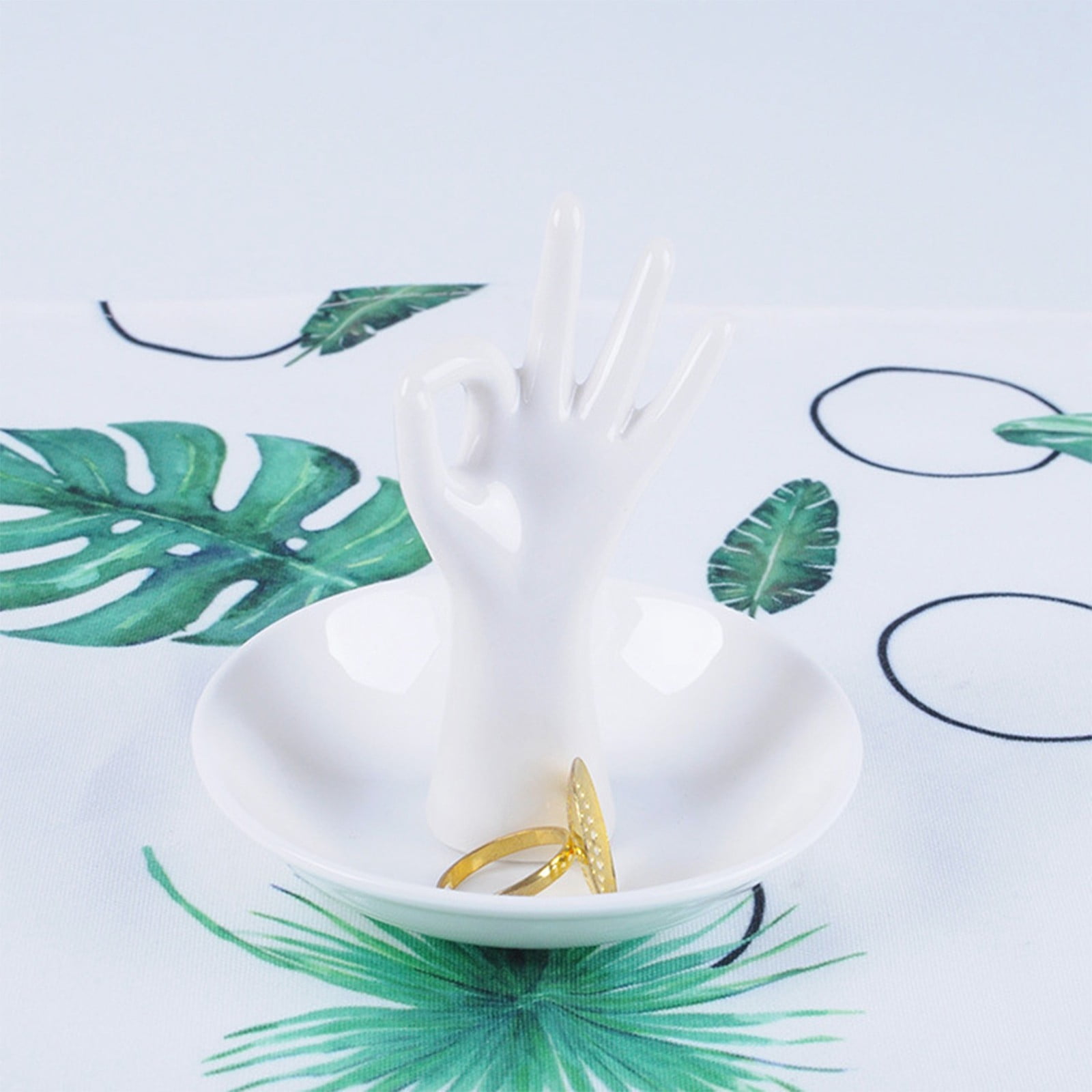 Clearance Under $10 White Palms Household Decoration Ceramic Three ...