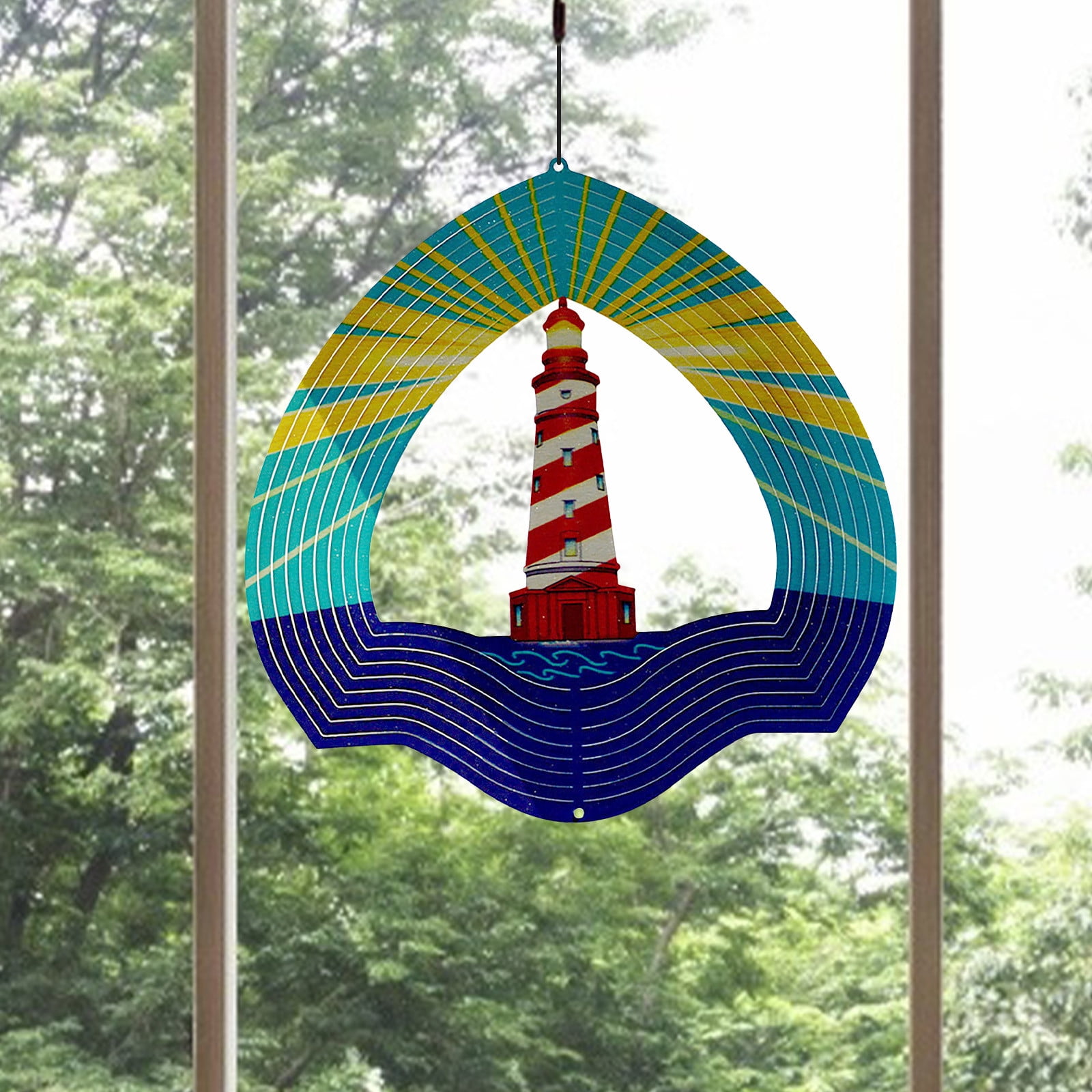 11.8 Inch Metal Wind Spinner,3D Unique Laser Cut Hanging Wind Catcher ...