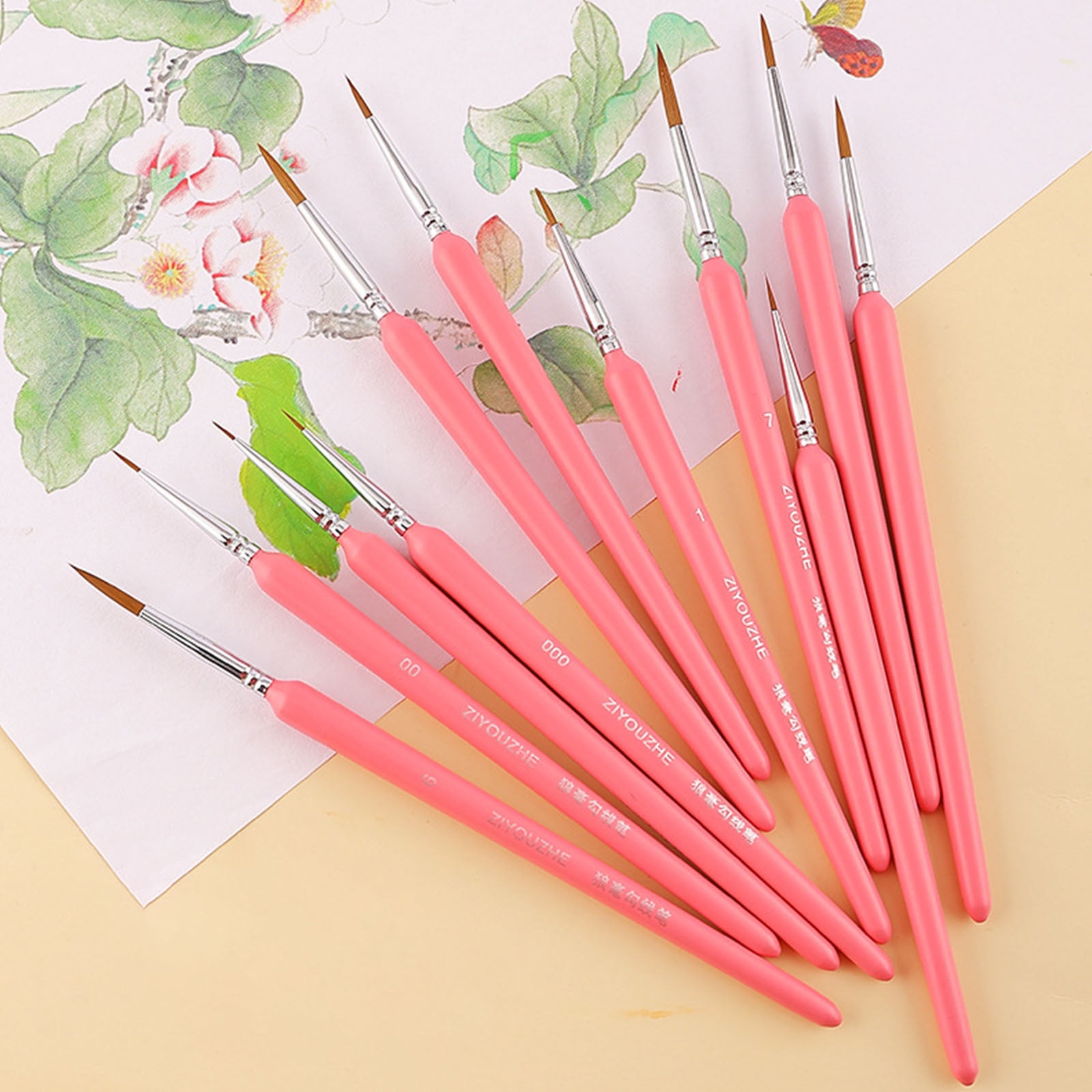 Clearance 11 Pieces Fine Detail Paint Brush,Soft-Bristled Detail ...