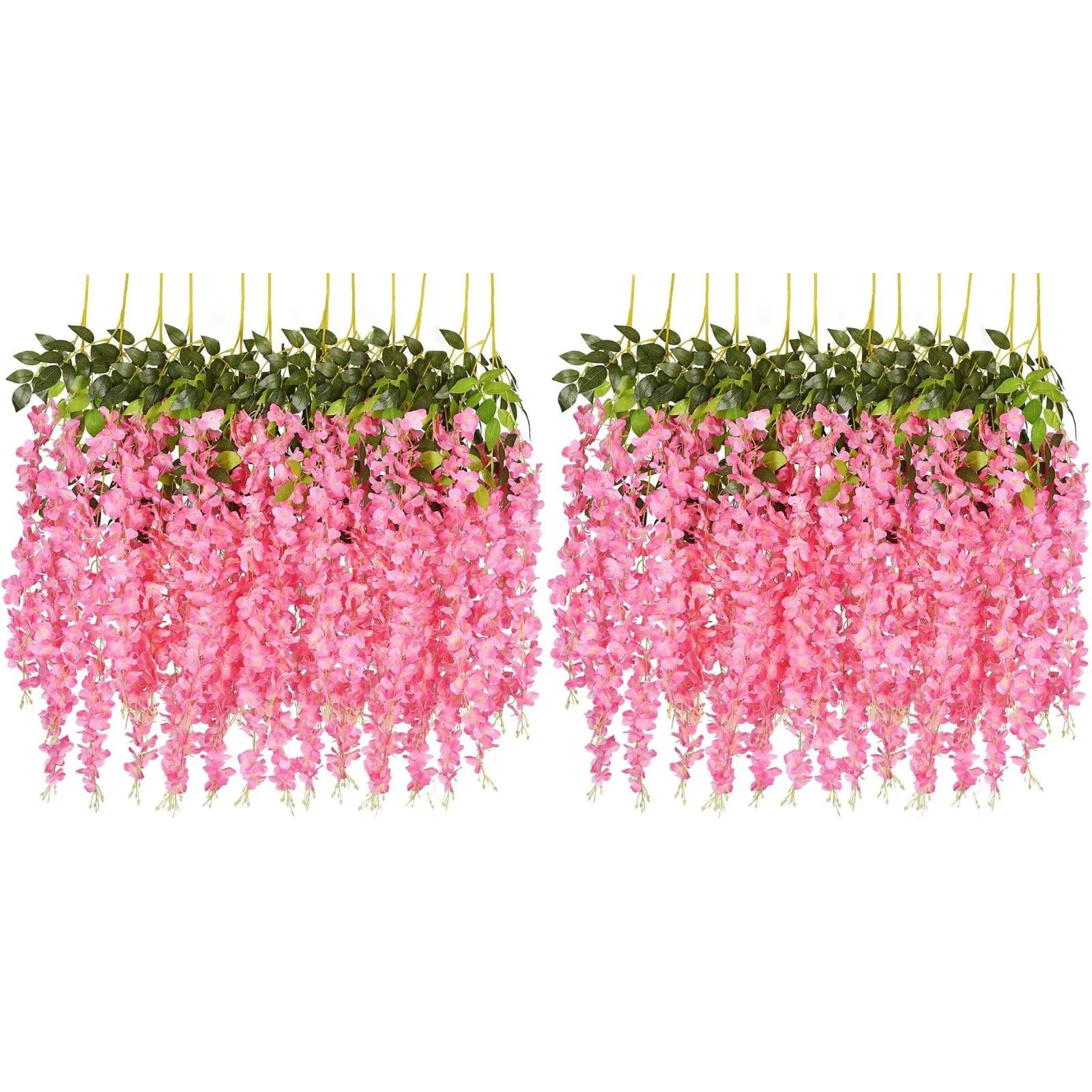 Clearance 12 Pack Wisteria Flower Vines Garland 3.75 Feet Artificial ...