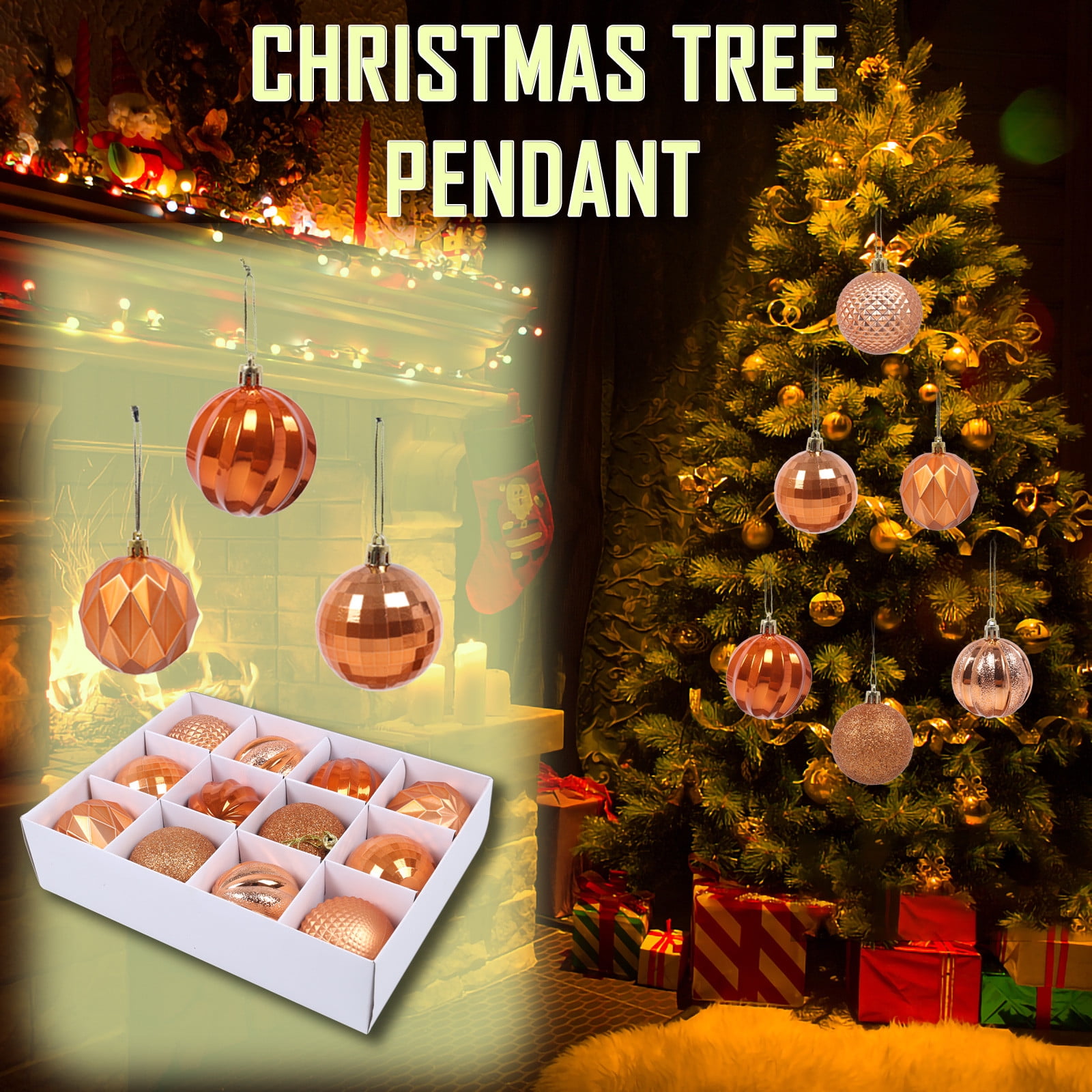 Clearance! 12 Pcs 2.36inch Christmas Balls Ornaments for Christmas Tree ...