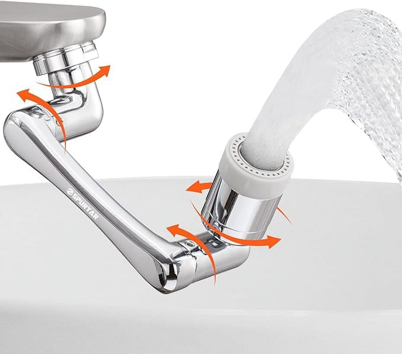 Clearance！1440° Faucet Extender for Bathroom Sink, 2 Water Outlet Modes ...
