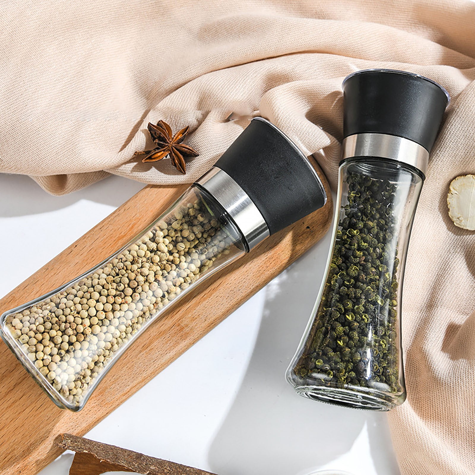 Clearance under $15! Kingtowag Food Storage, Pepper Grinder Set of 2 ...