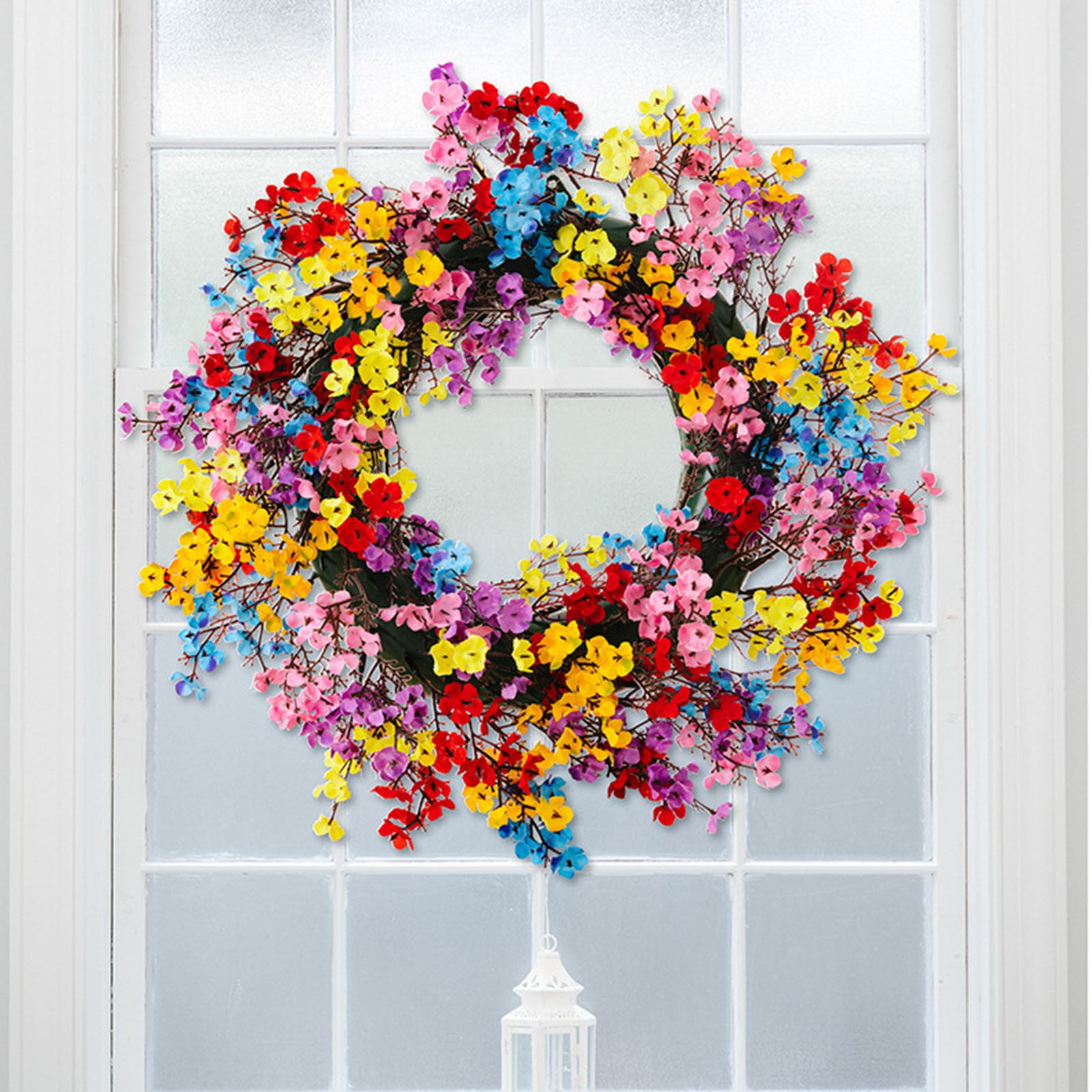 Clearance under $15! Wreaths for front Door Kingtowag Artificial Floral ...