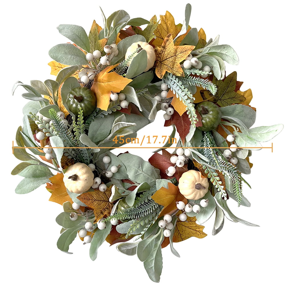 Corona de Otoño de 17,7 Pulgadas para Decoración de Casa de Campo ...