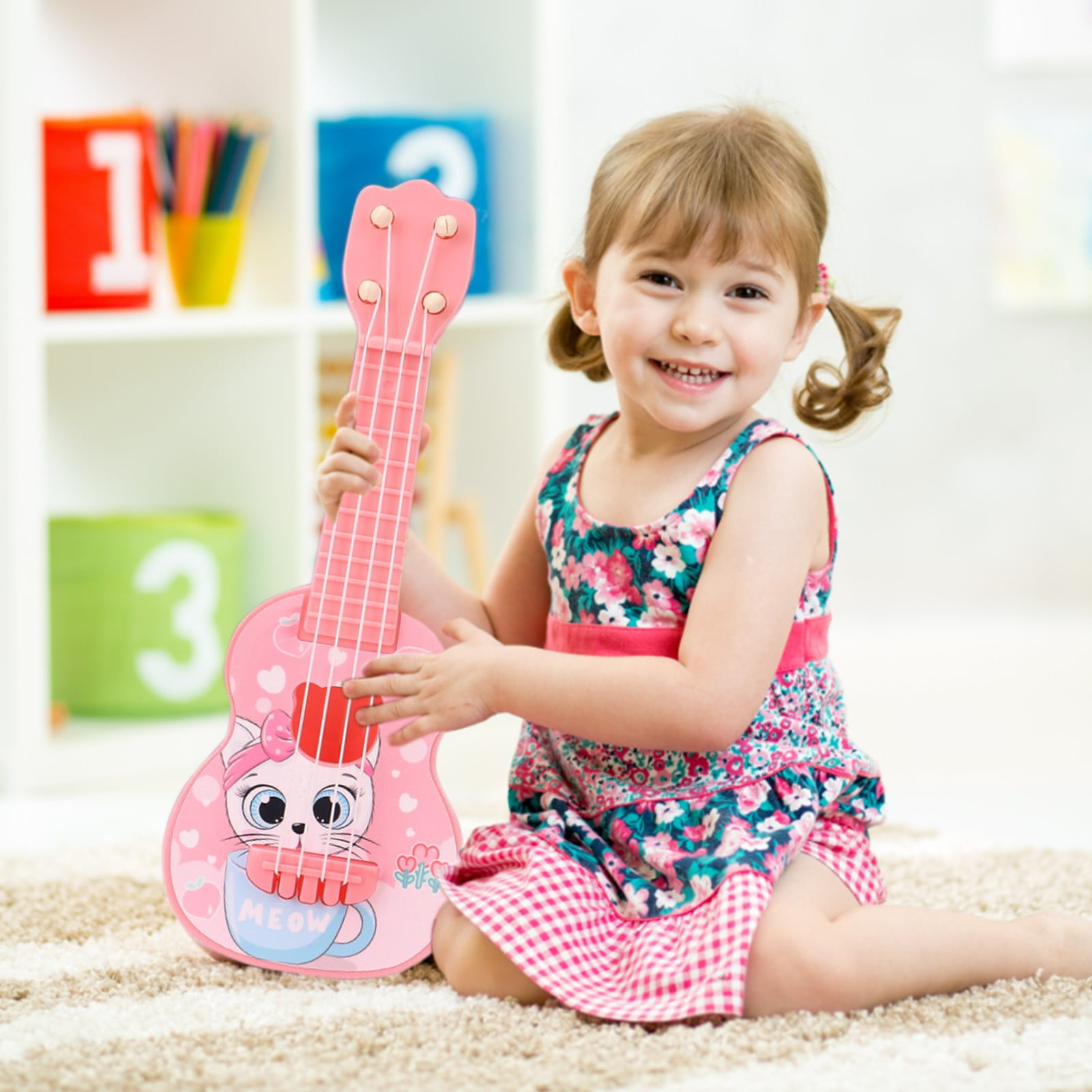 Clearance! 17 Inch Kids Ukulele Guitar Toy 4 Strings Mini Children ...