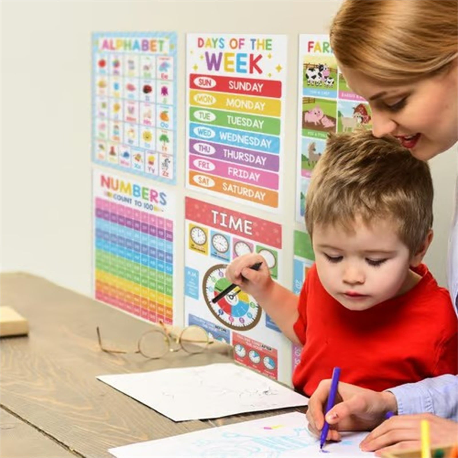 Clearance!18 Modern Boho Educational Posters for Preschoolers ...