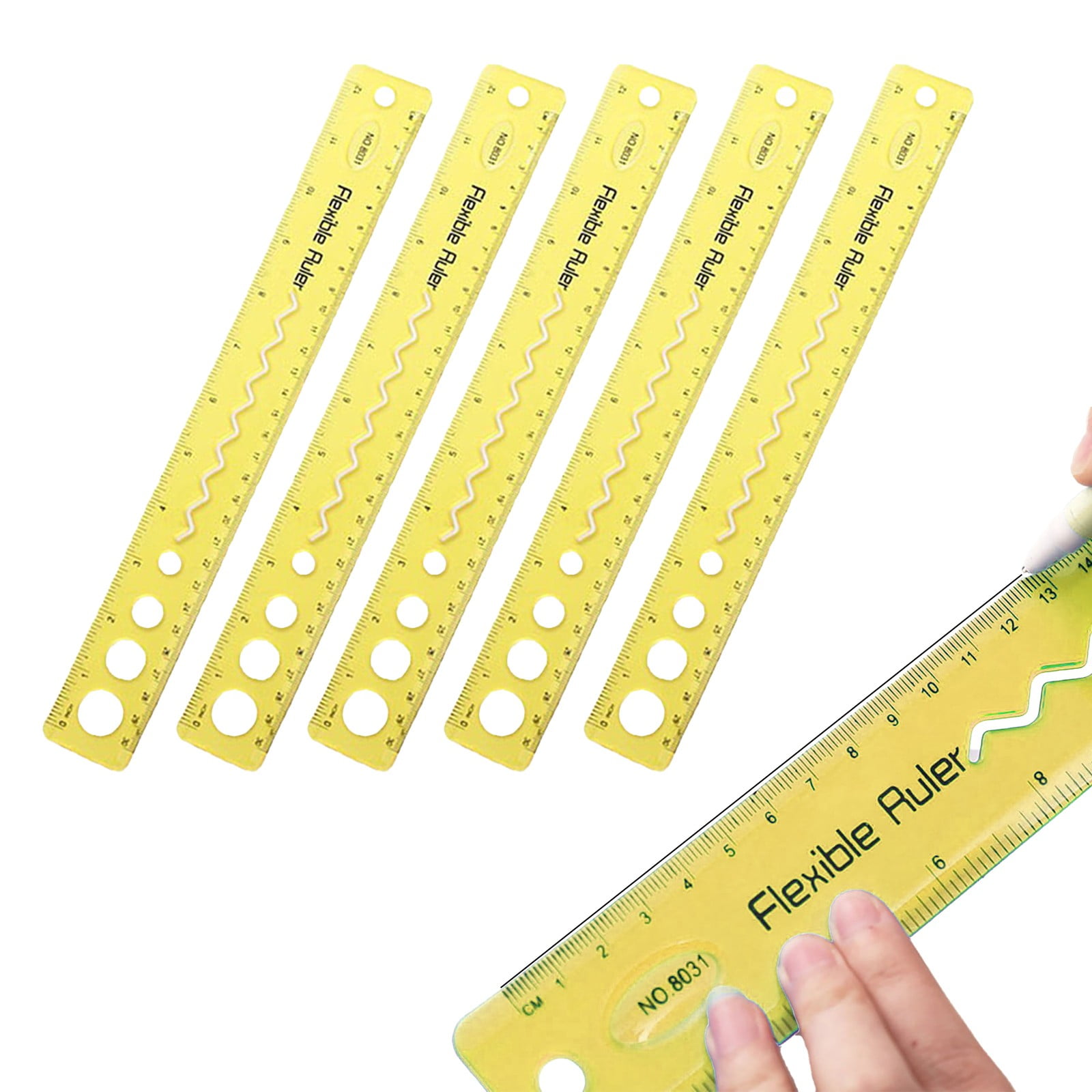 Clearance Under 2$ Fdelink 12 inches (30 cm) Flexible Ruler, Rubber ...