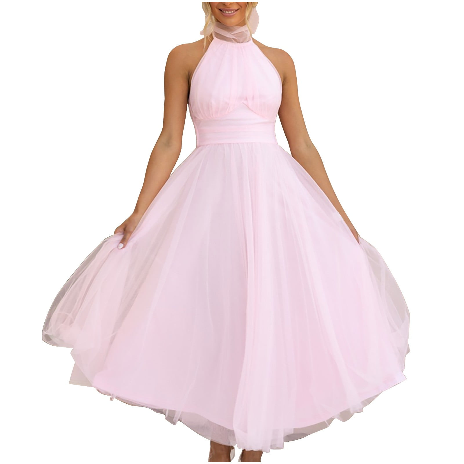 Clearance Under $20 qolati Wedding Guest Dresses for Women 2024 Halter ...