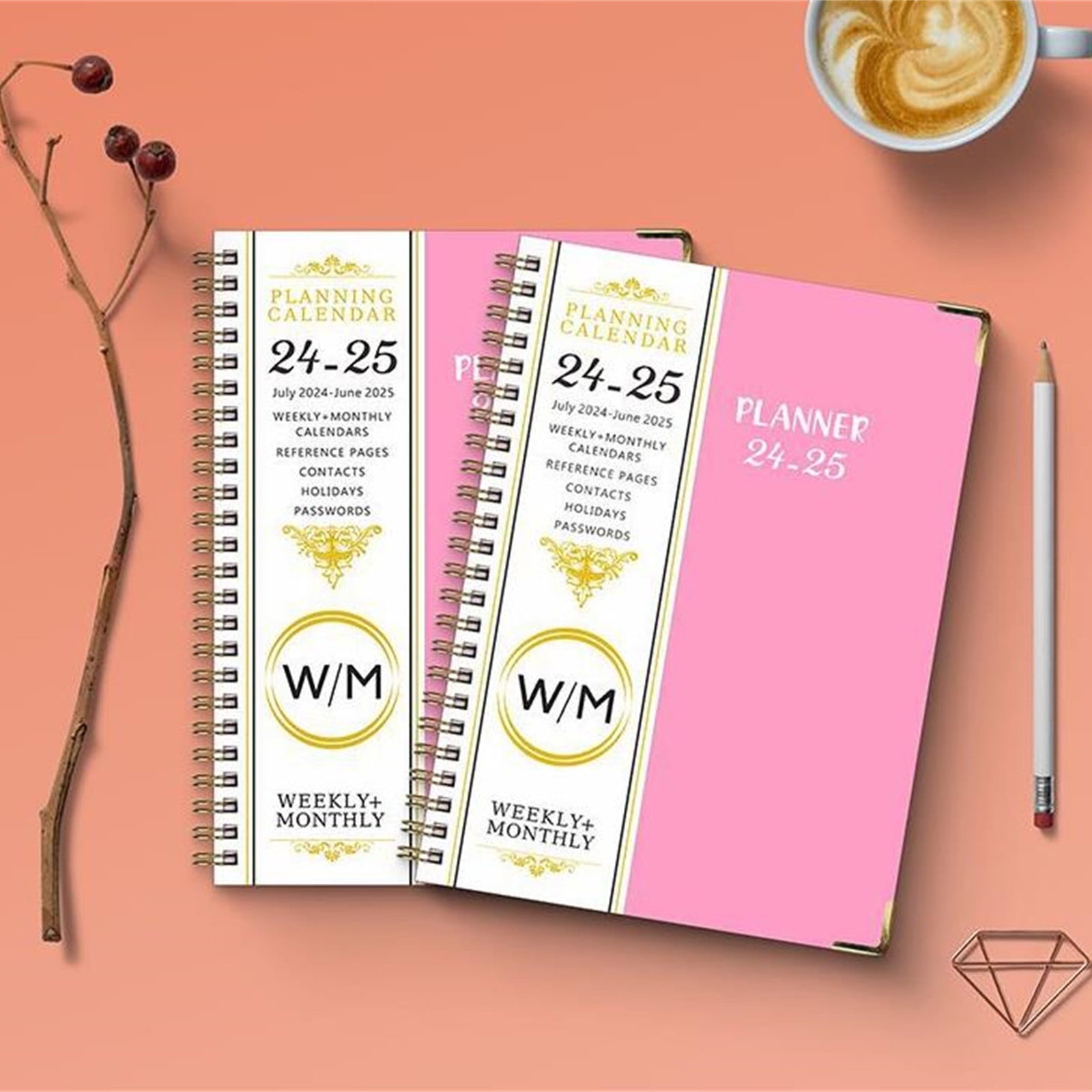 Clearance 2024-2025 English Schedule A5 Plan Book with Separating Pages ...