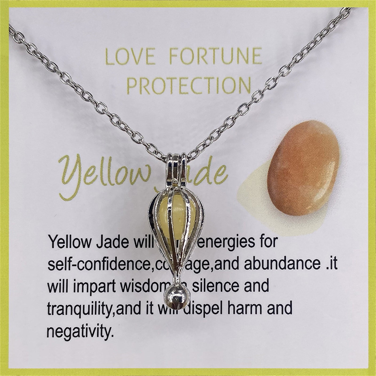 Clearance！ 2024 New Jewelry Oqueey Openable Hot Air Balloon Gemstone Pendant Necklace Topaz ...