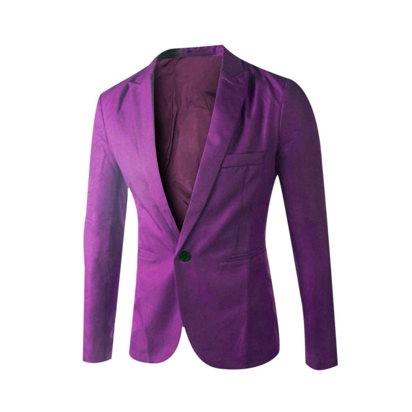 ZVNAΖH Men' Slim Fit Casual Blazer One Button Lightweight Suit Jacket ...