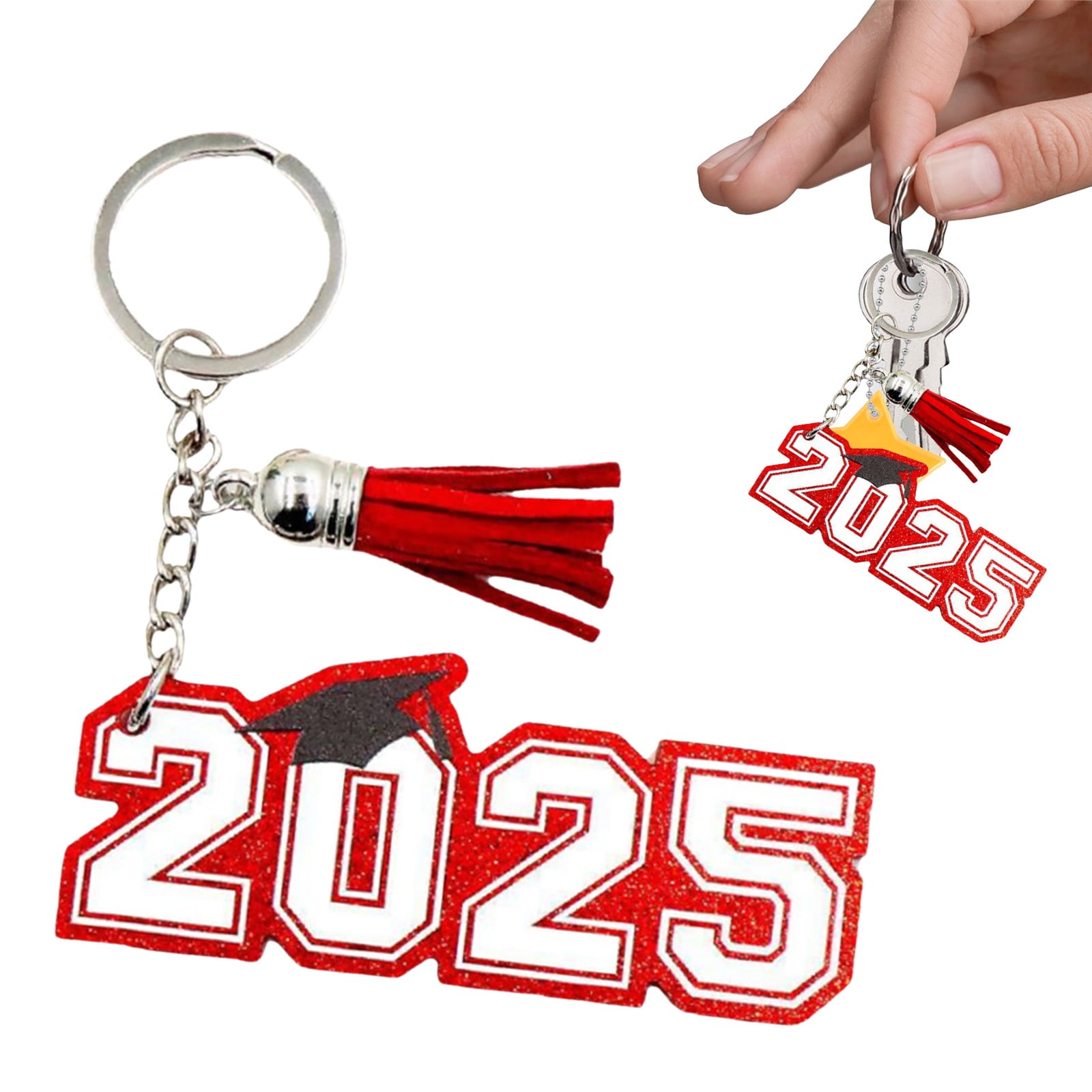 Clearance! 2025 Graduation Keychain Acrylic Cap Keyring For Students ...