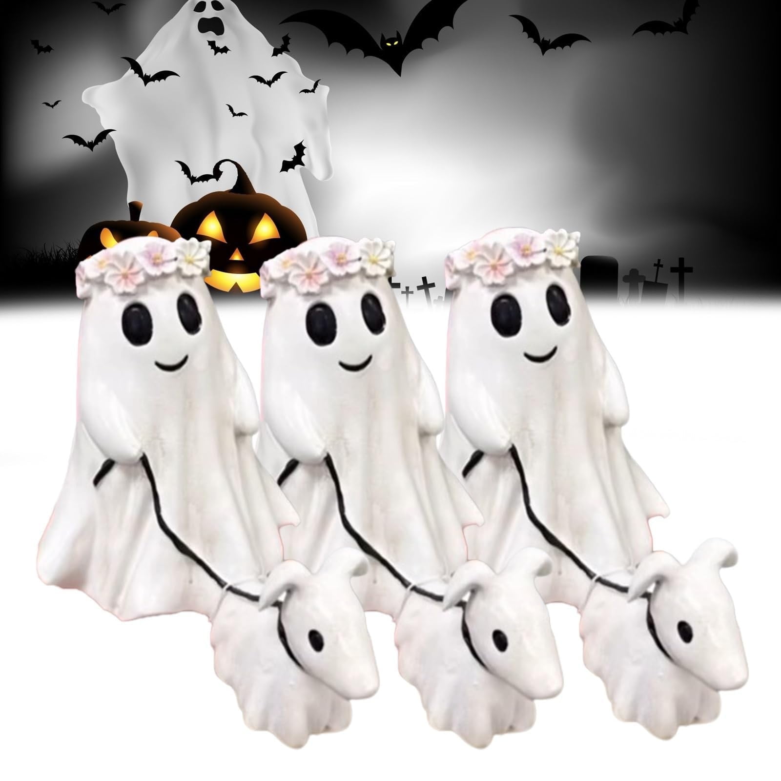 Clearance 2025 New Halloween Ghost Walking Dog Statue, Cute Spooky ...