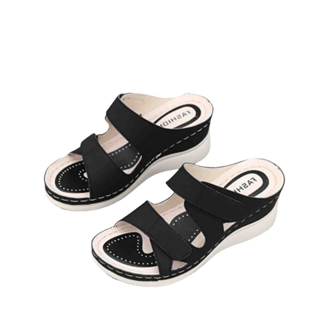 Clearance 2025! ZVNAΖH Slippers for Women, Womens High Heels Wedge ...