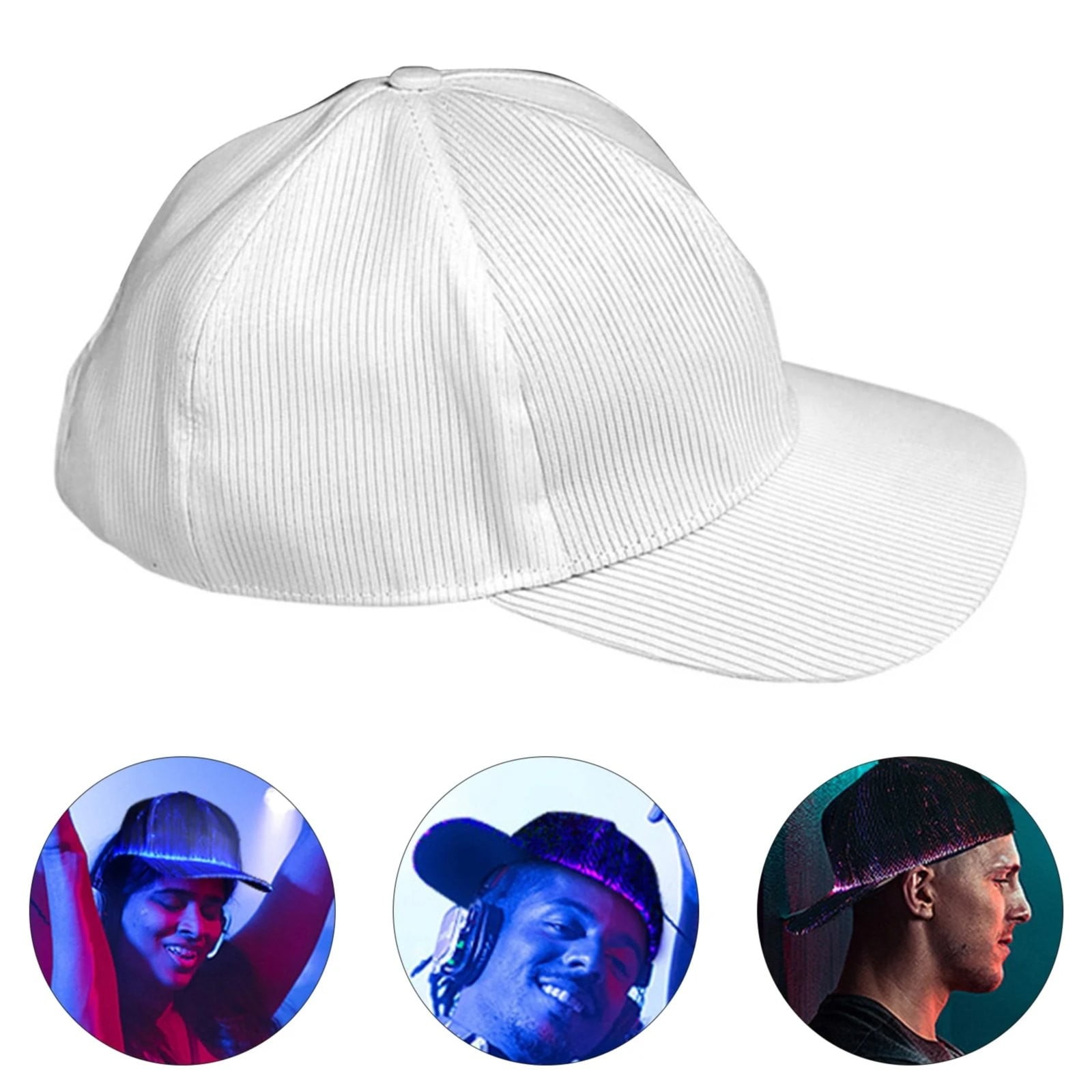 Clearance Under $25 Fiber Cap LED Hat with 4 Colors Luminous Glowing ...
