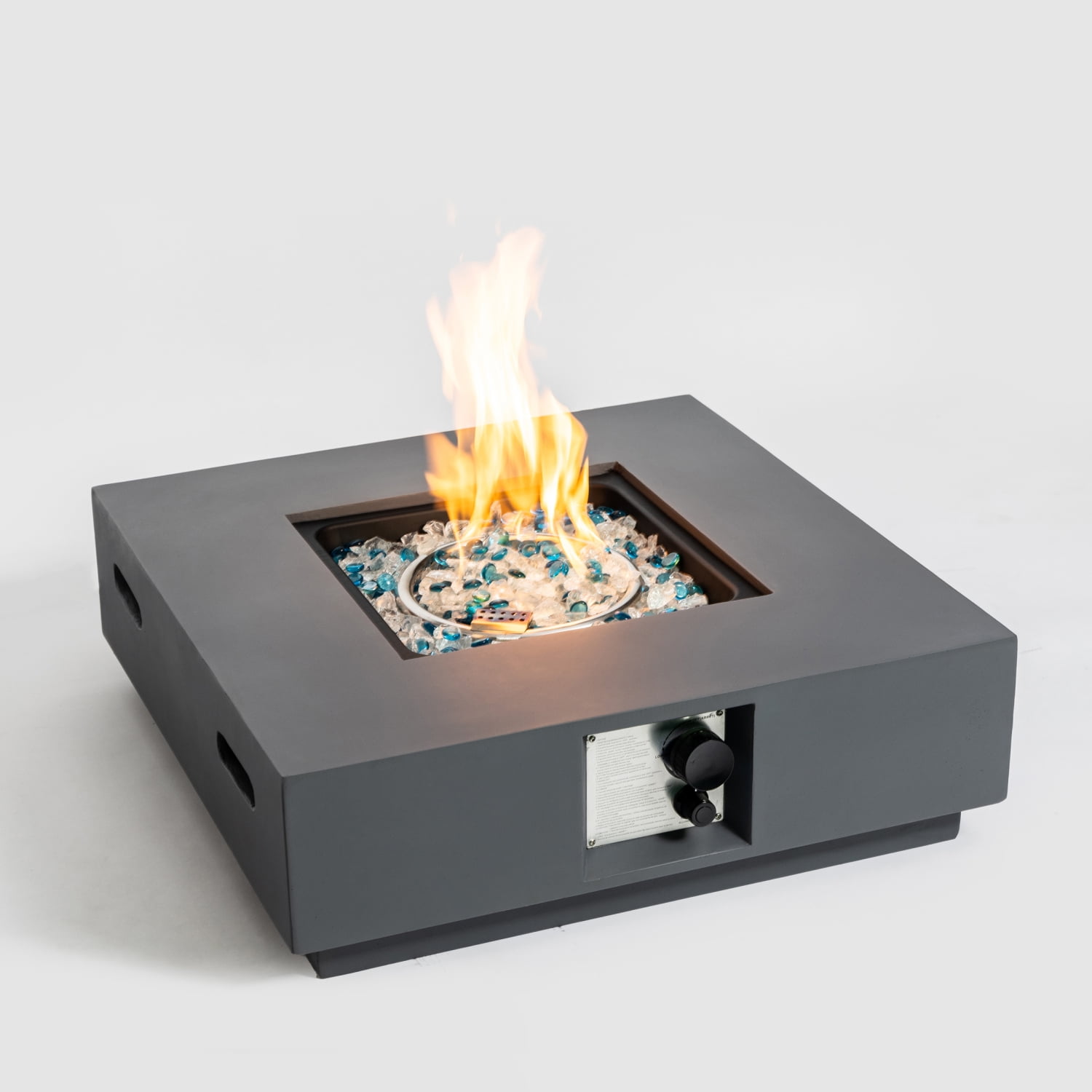 Clearance! 27.6 inch Outdoor Concrete Fire Pit Table Propane Fire Pit ...