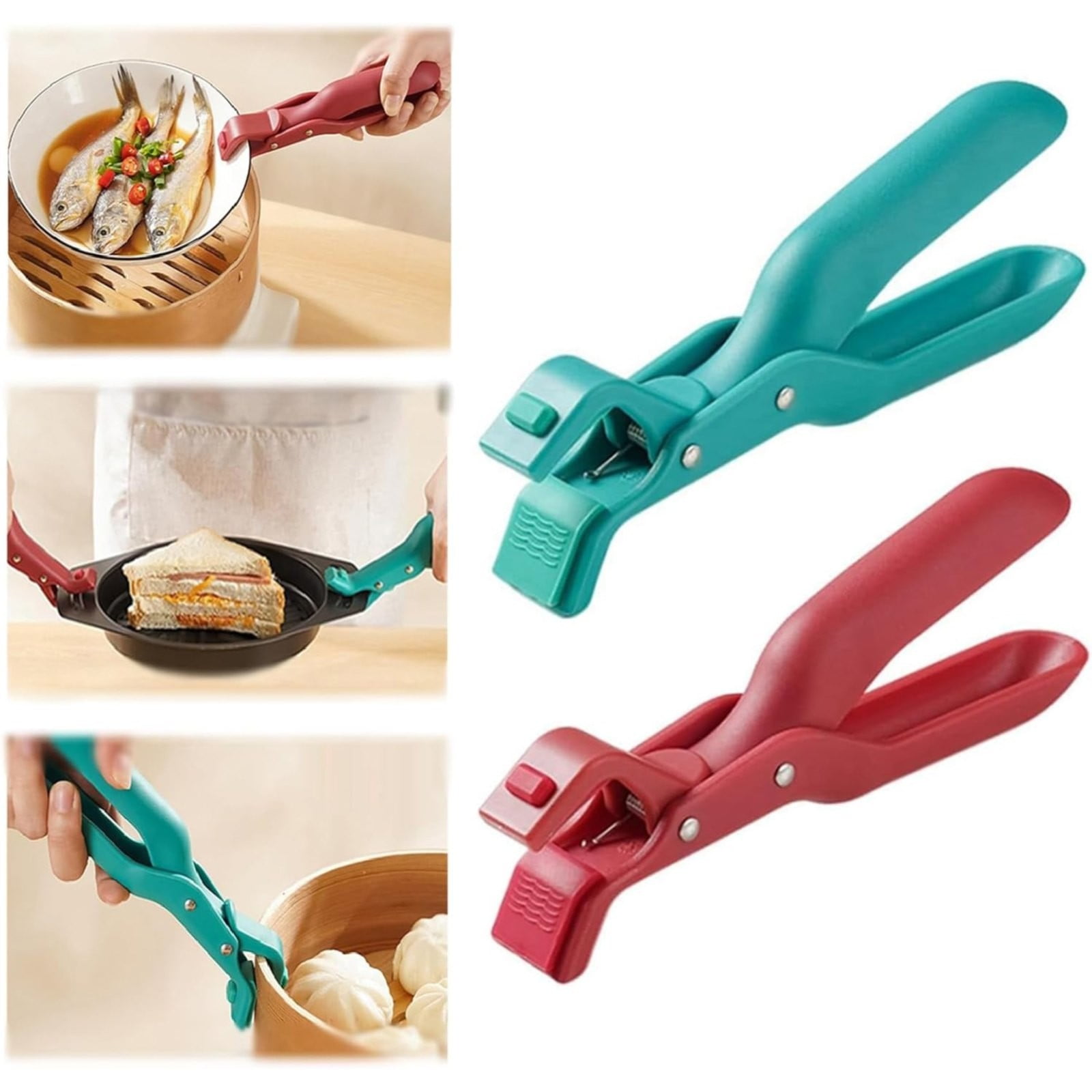2Pcs Multi Function Anti Scald Bowl Clip Silicone Non Slip Heat ...