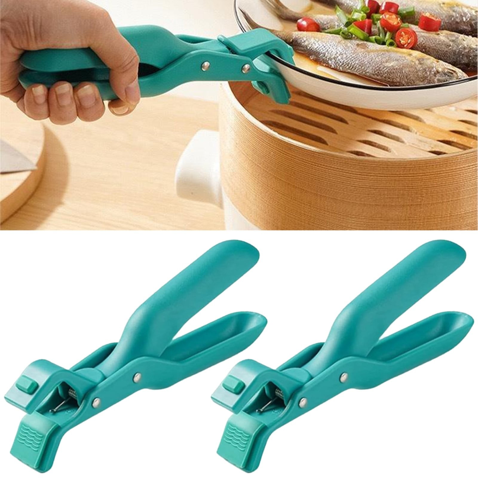 2Pcs Multi Function Anti Scald Bowl Clip Silicone Non Slip Heat ...