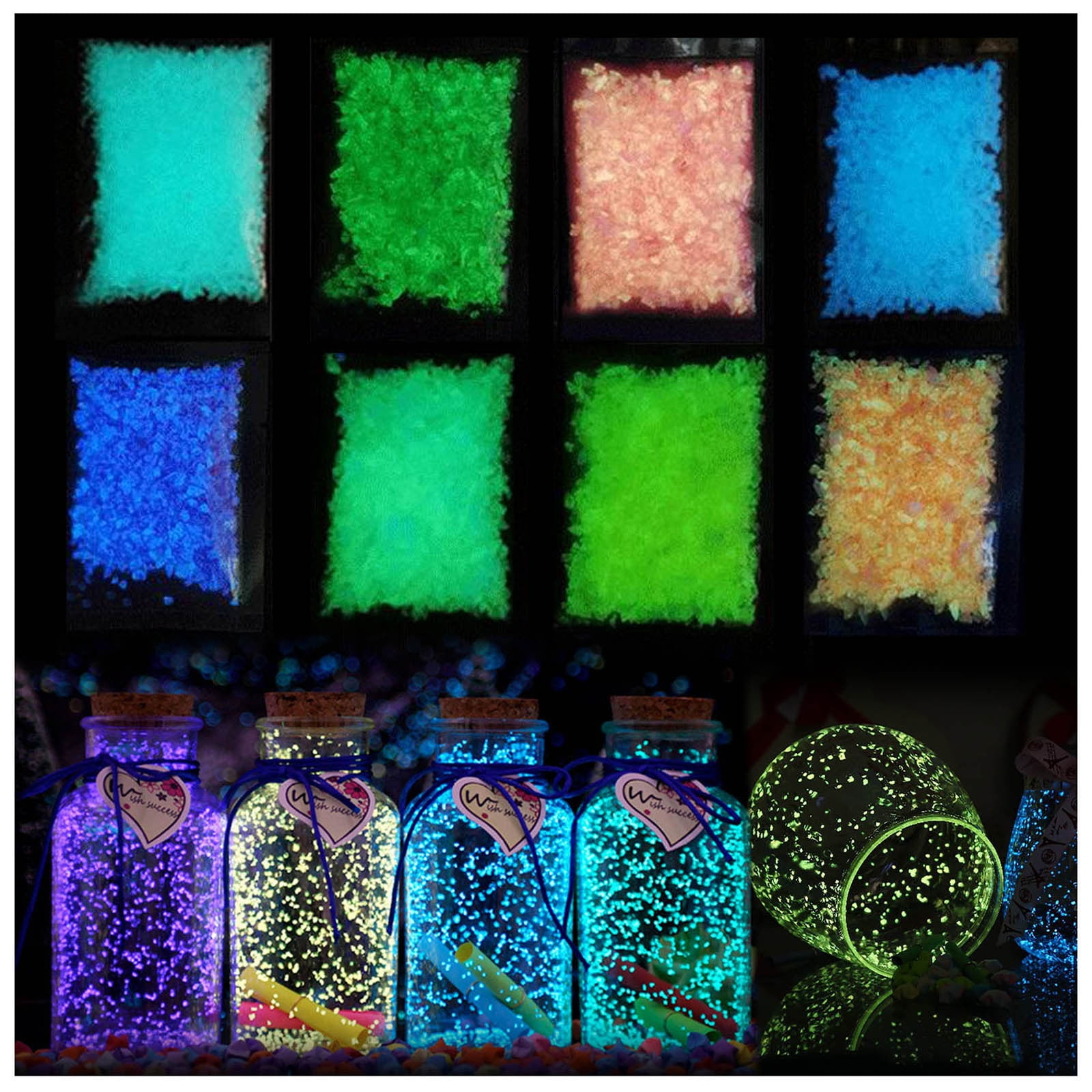 Clearance! 3 Bag Glow in The Dark Pebbles Luminous Sand Stones Glow in ...